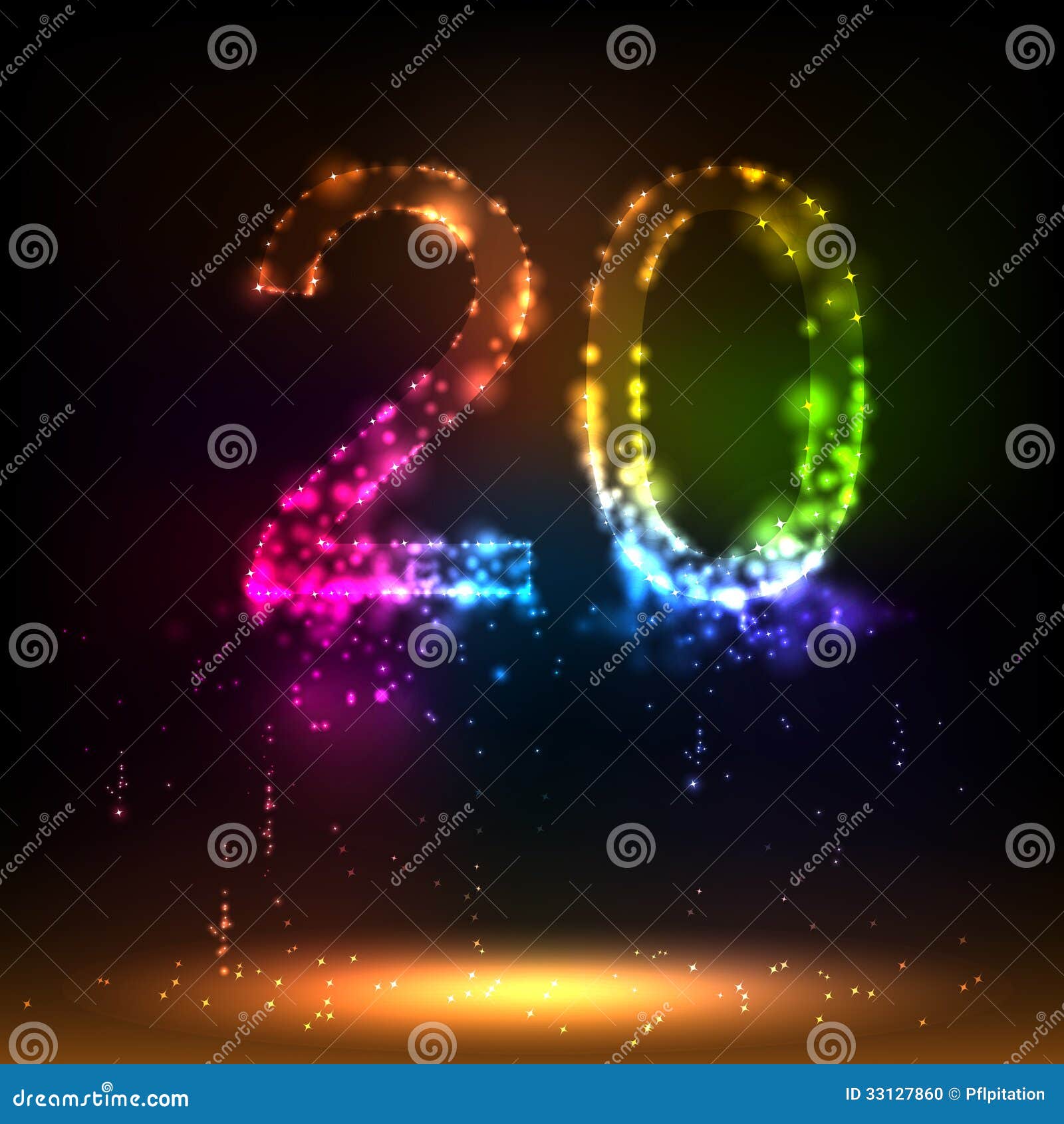 Número veinte ilustración del vector. Ilustración de aniversario - 33127860