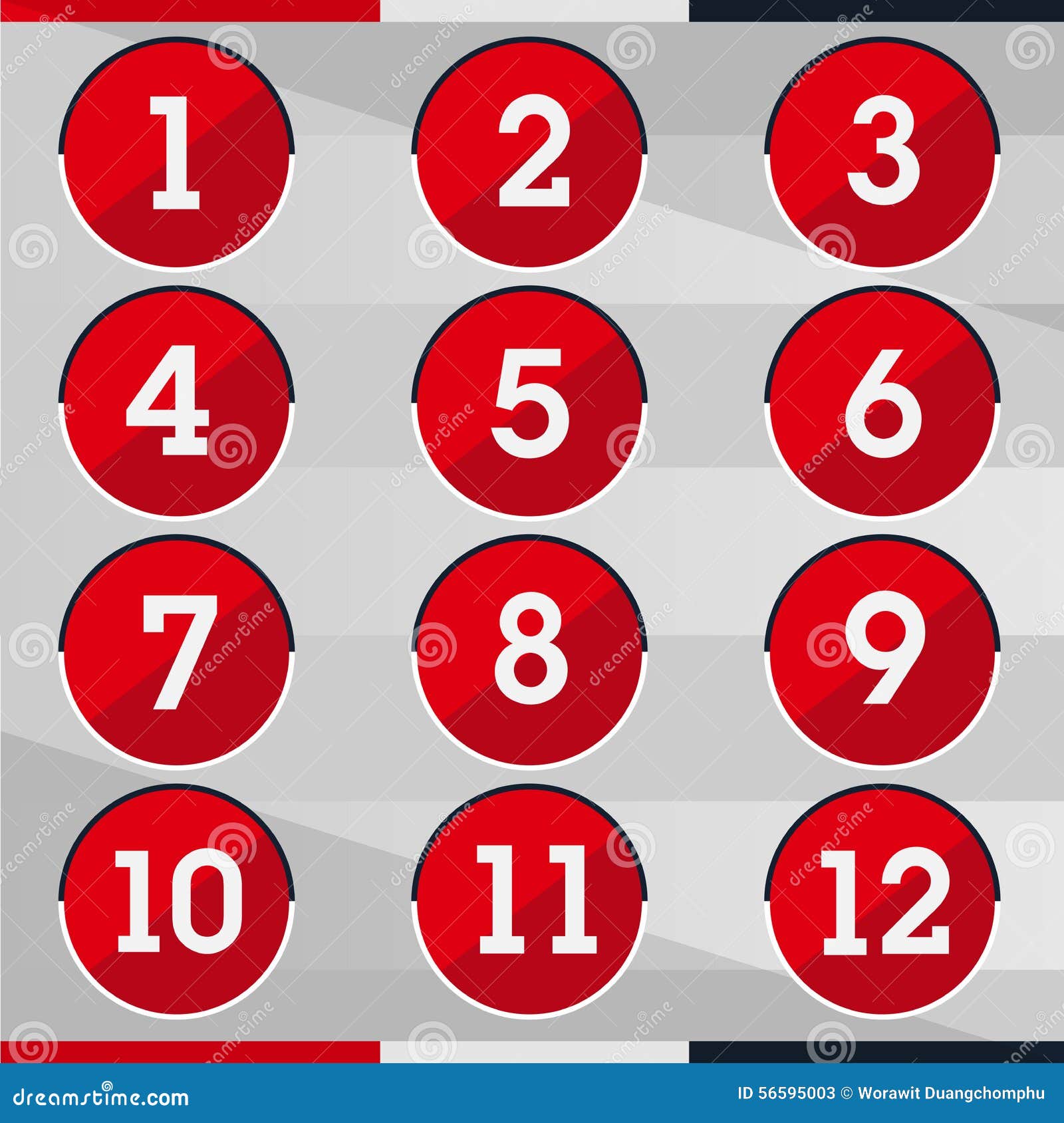 Número vermelho do círculo ilustração stock. Ilustração de texto - 56595003