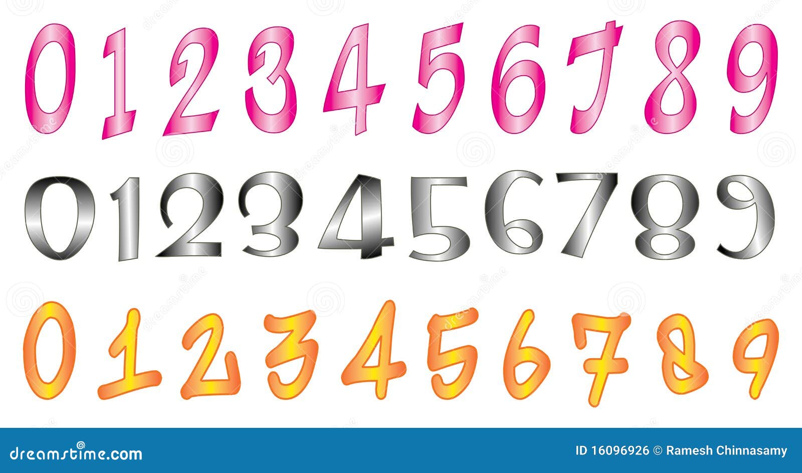 Números stock de ilustración. Ilustración de color, rojo - 16096926