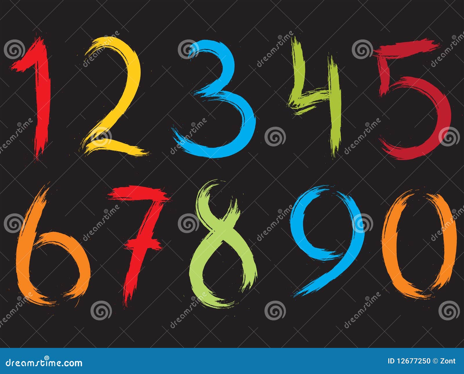 Números abstractos ilustración del vector. Ilustración de elegancia ...