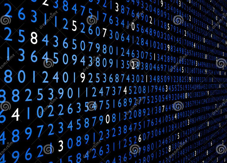 Números al azar stock de ilustración. Ilustración de azul - 20108299