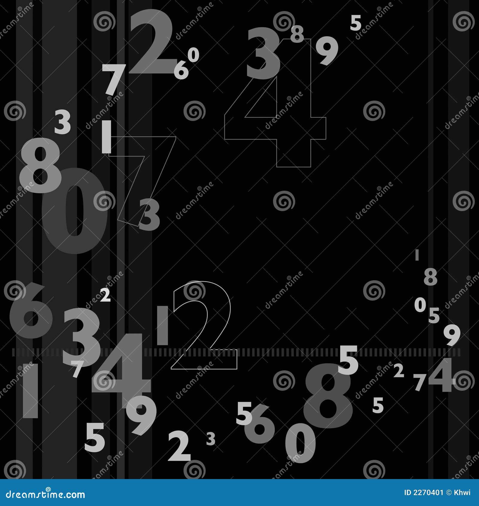 Números al azar ilustración del vector. Ilustración de unidad - 2270401
