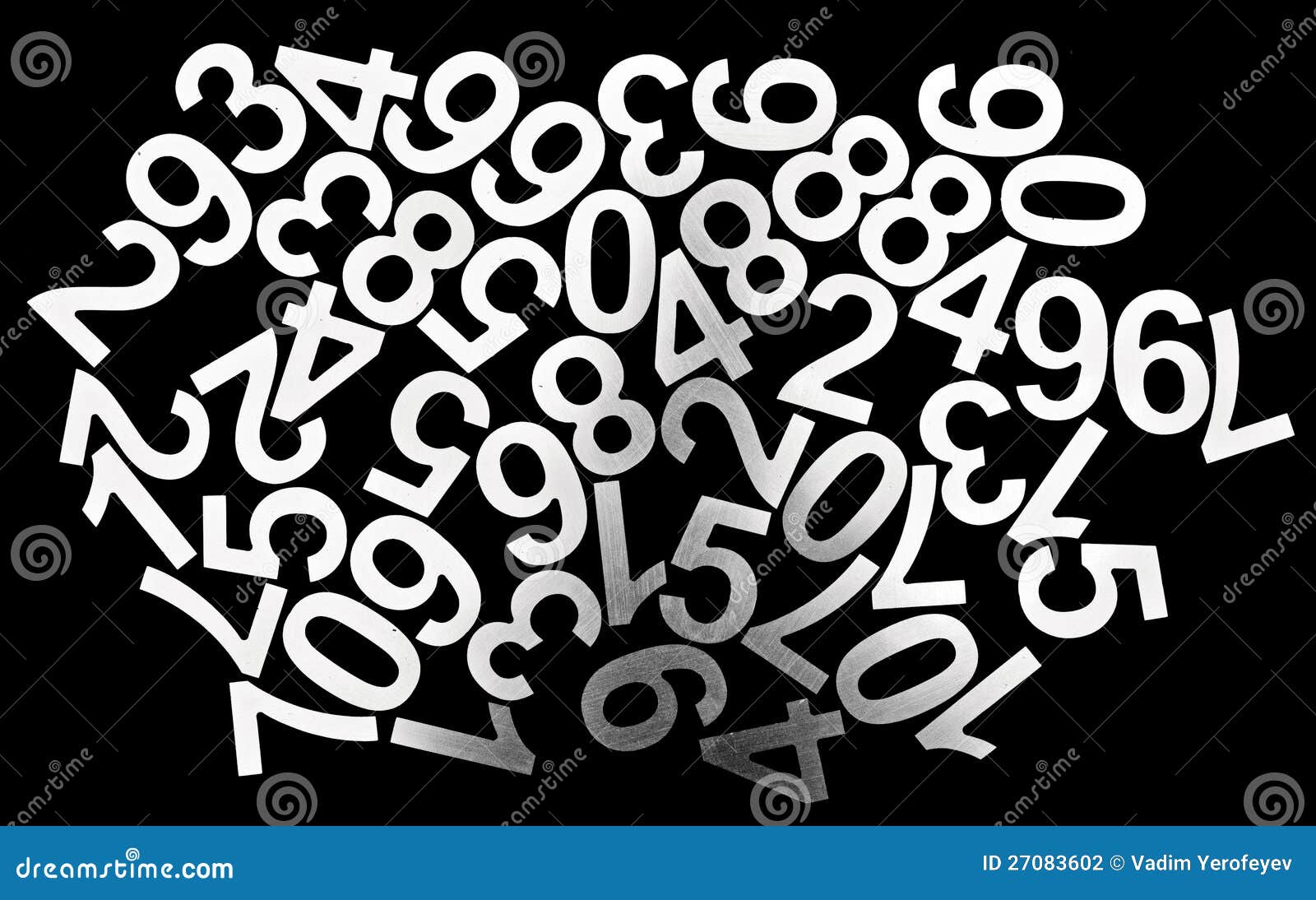 Números al azar foto de archivo. Imagen de negro, brillo - 27083602