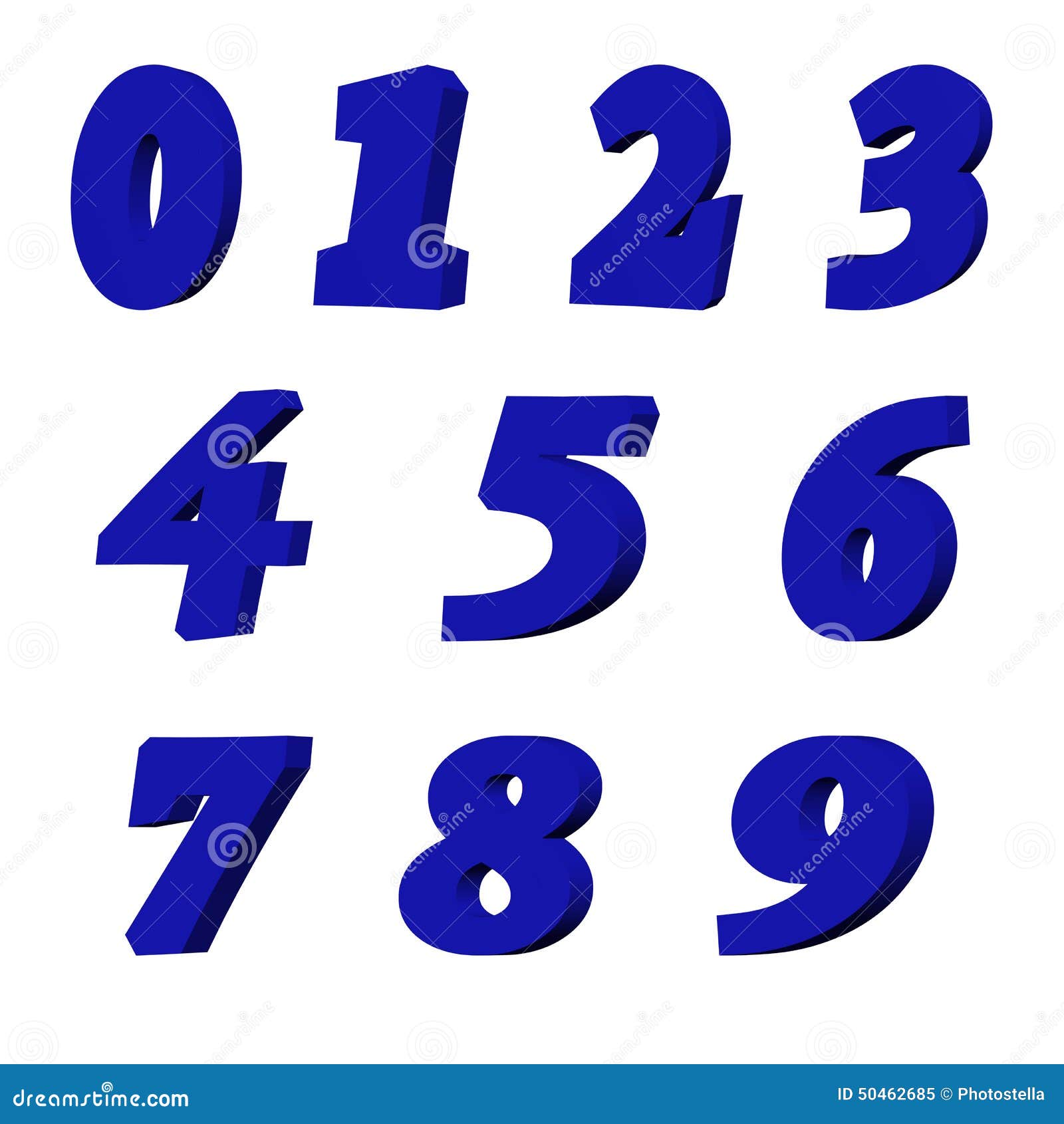 Números azuis ilustração stock. Ilustração de sete, quatro - 50462685