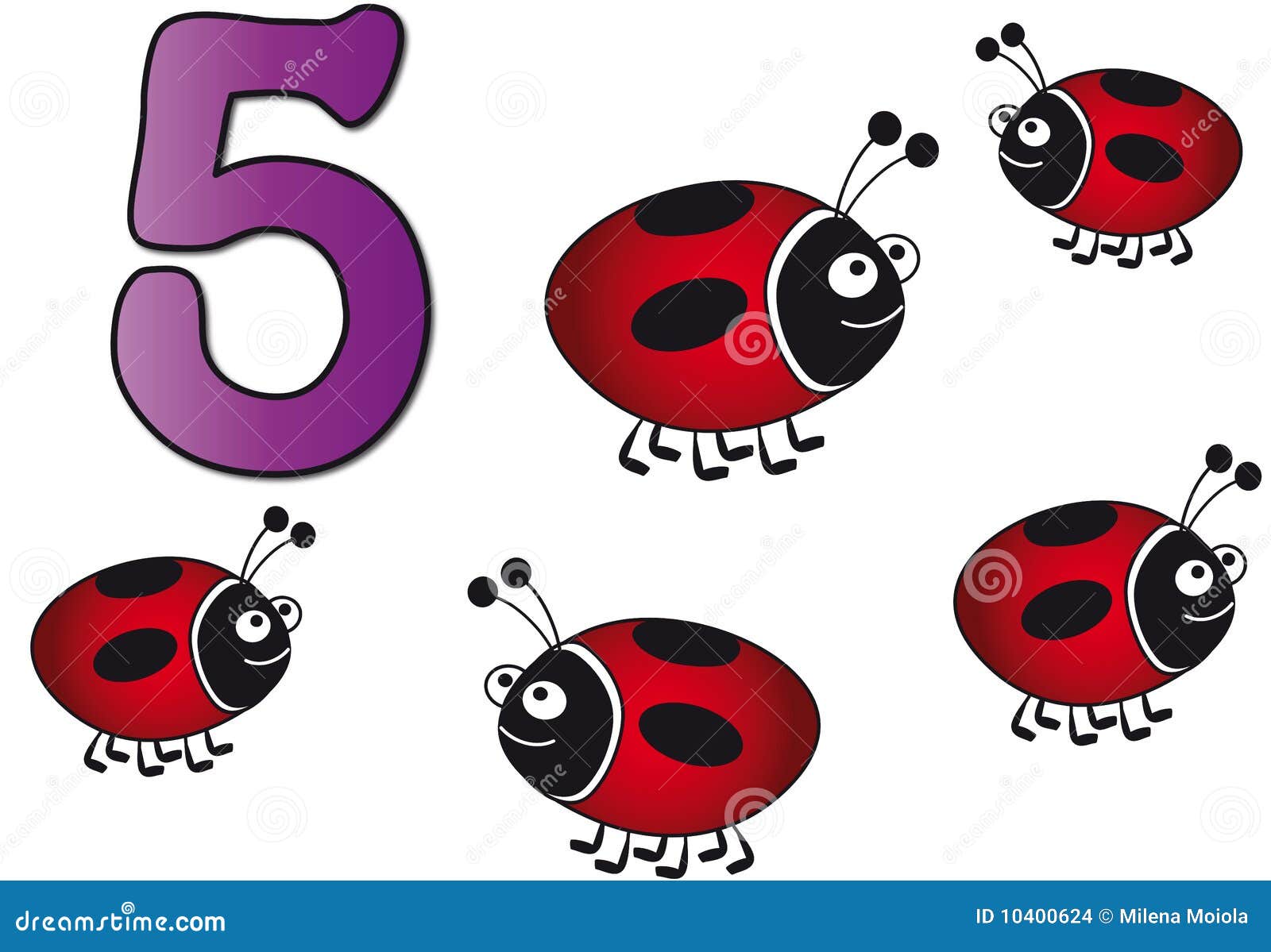 Números: cinco stock de ilustración. Ilustración de arte - 10400624