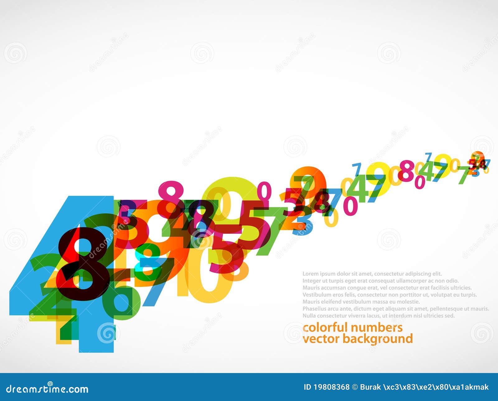 Números Coloridos Abstractos Ilustración del Vector - Ilustración de ...