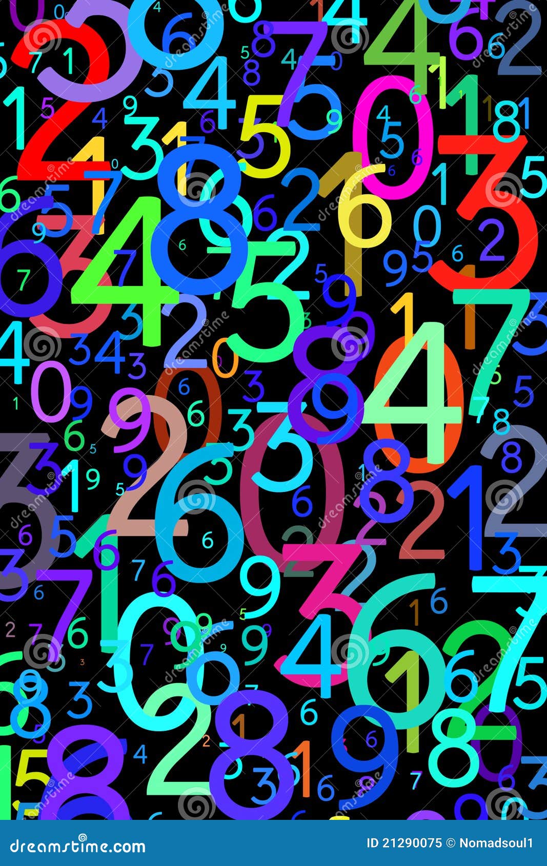 Números Coloridos Abstractos Foto de archivo libre de regalías - Imagen ...