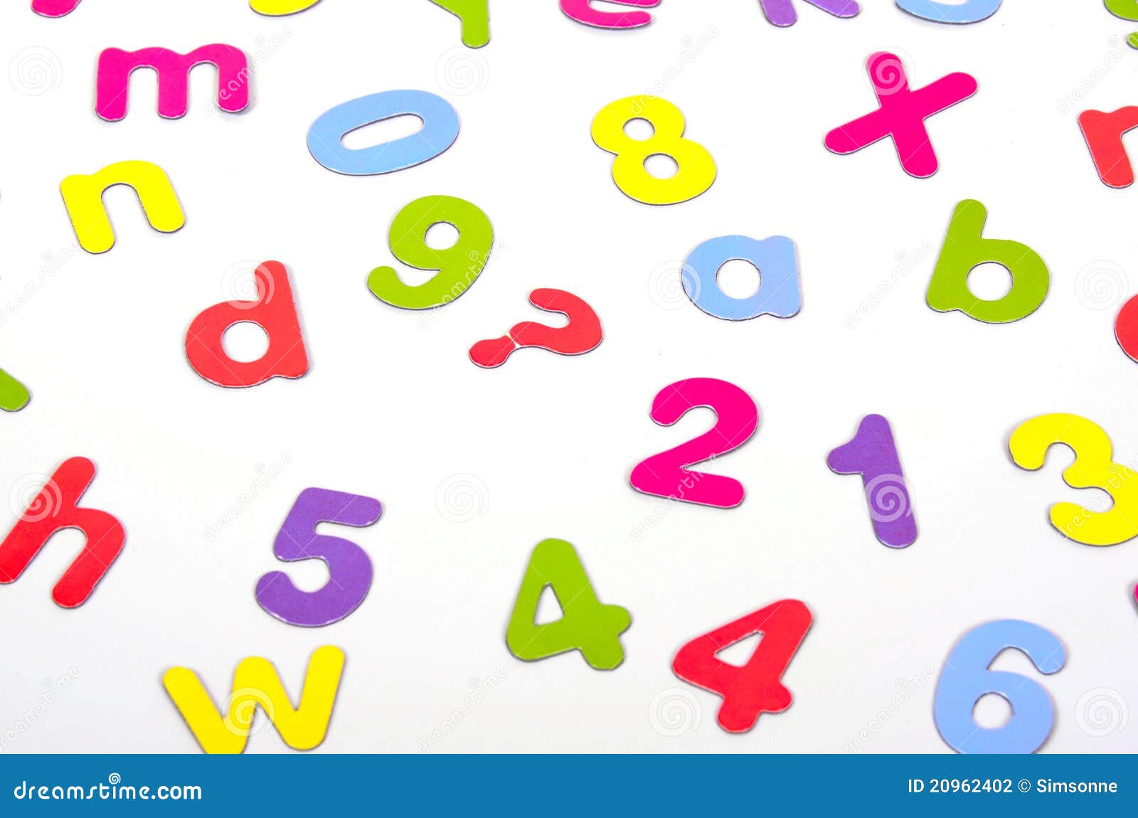 Números Coloridos Das Letras Foto de Stock - Imagem de aquarela ...