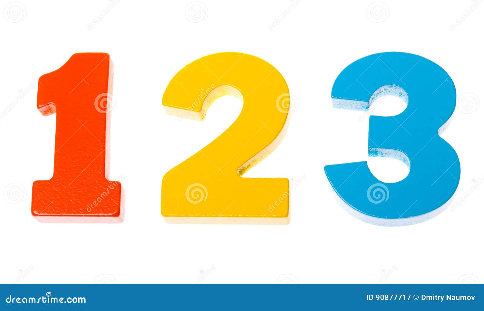 Números Coloridos De Madeira 1 2 3 Imagem de Stock - Imagem de bebê ...