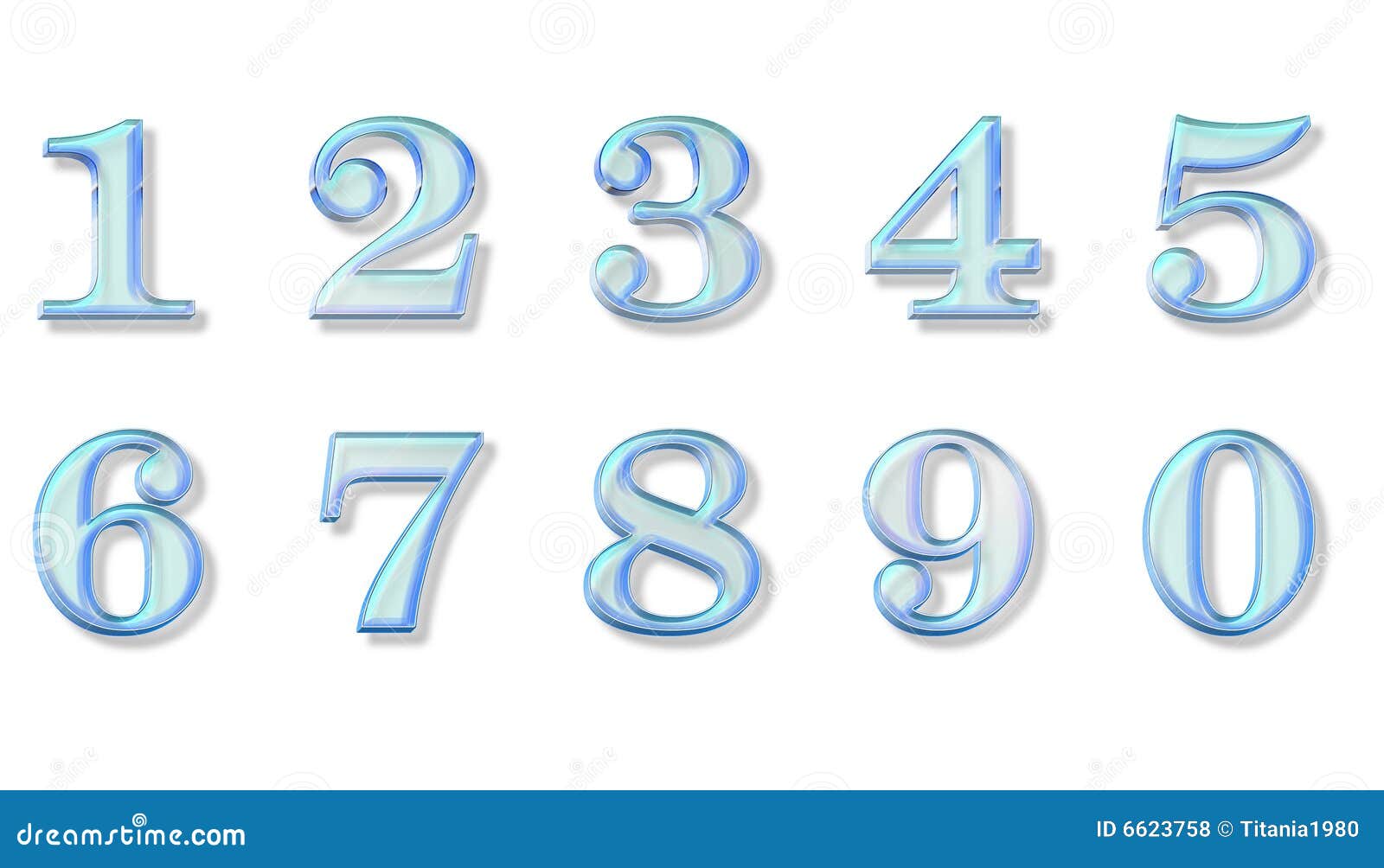 Números de cristal azules stock de ilustración. Ilustración de concepto ...