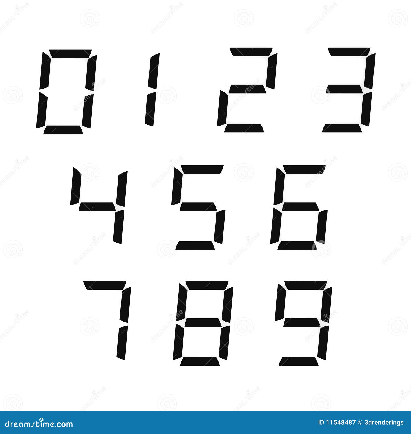 Números de Digitas ilustração stock. Ilustração de tique - 11548487