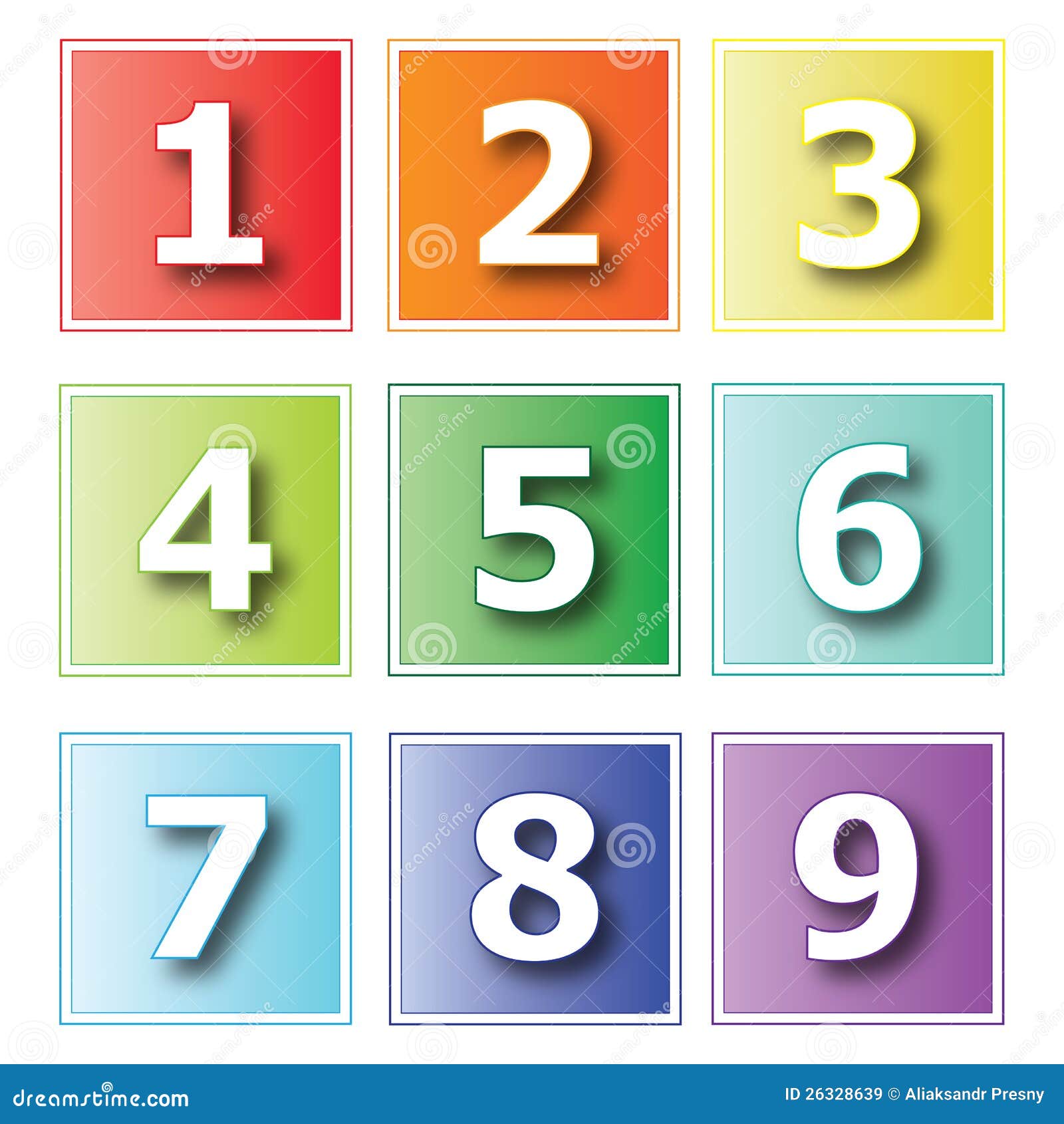 Números de los iconos ilustración del vector. Ilustración de cuatro ...