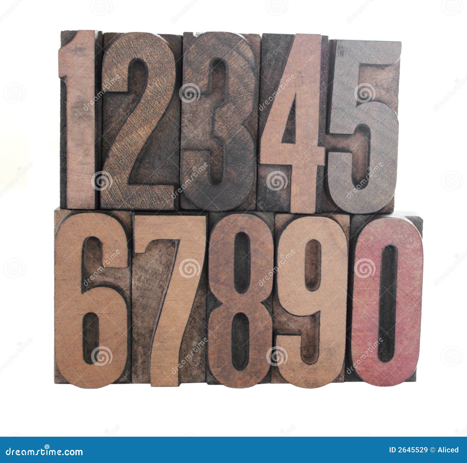 Números de madera imagen de archivo. Imagen de arreglo - 2645529