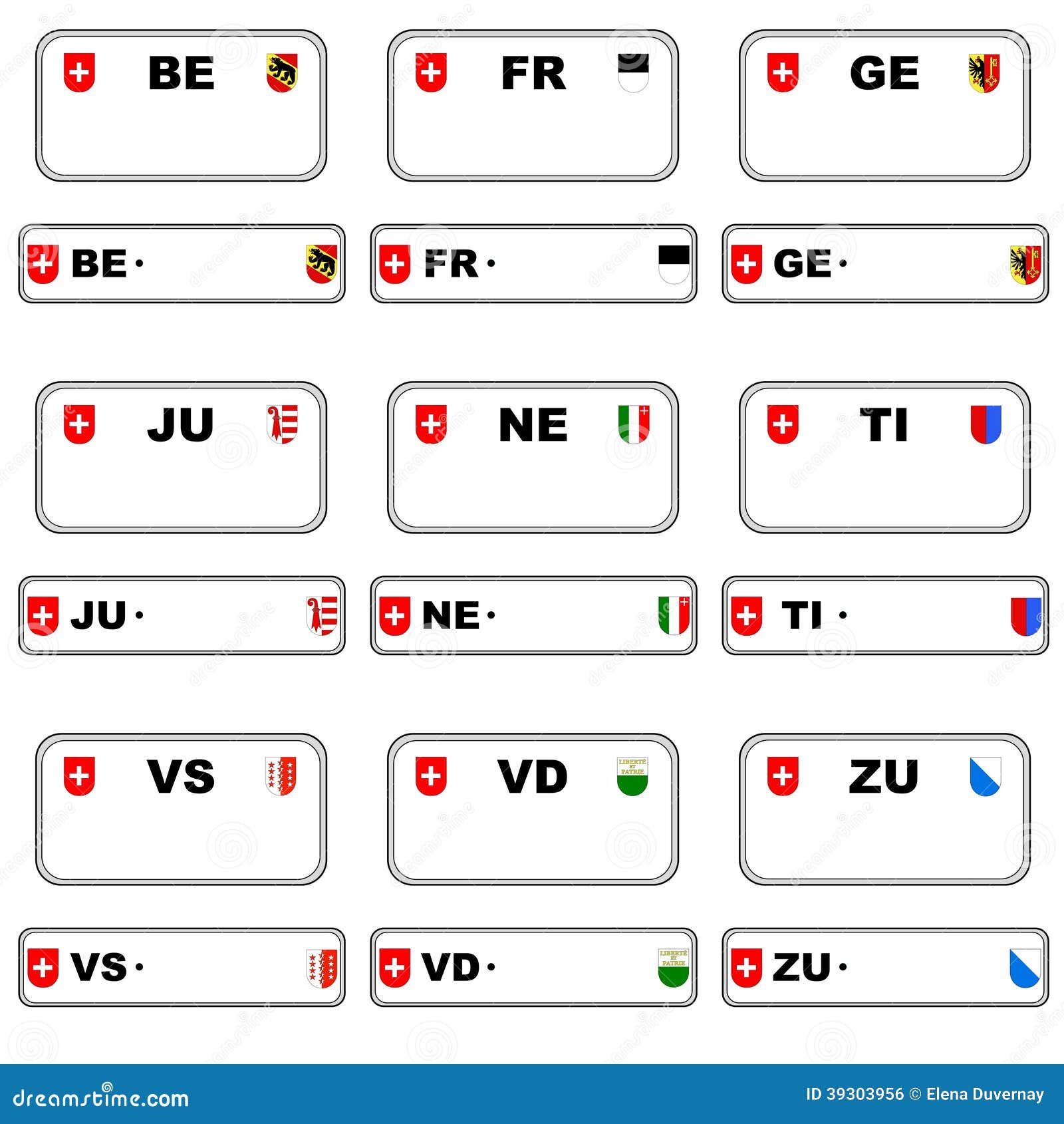 Números de placa, Suiza stock de ilustración. Ilustración de berna ...