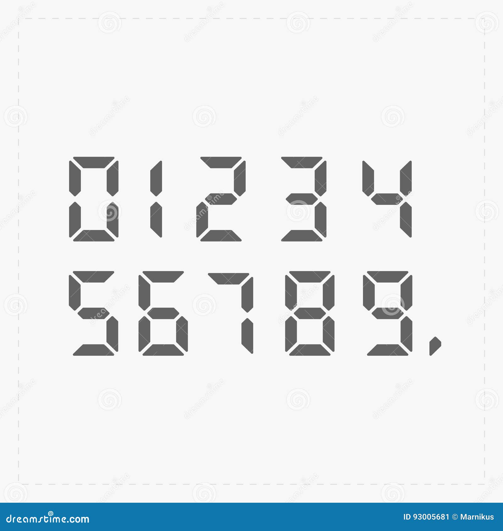 Números Digitales De La Calculadora Ilustración del Vector ...