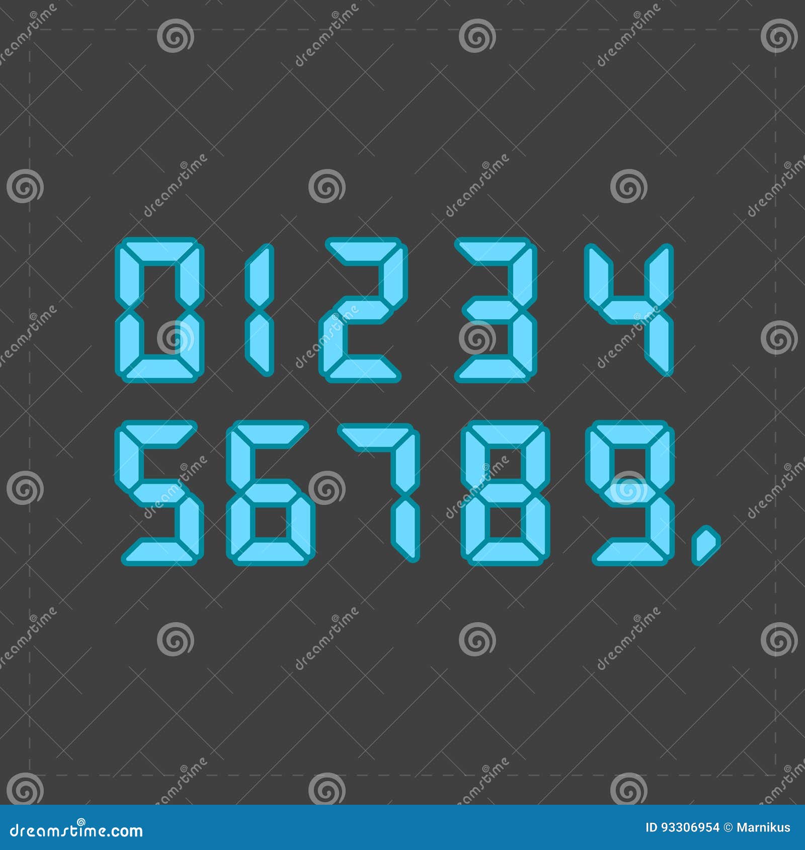 Números Digitales De La Calculadora Ilustración del Vector ...