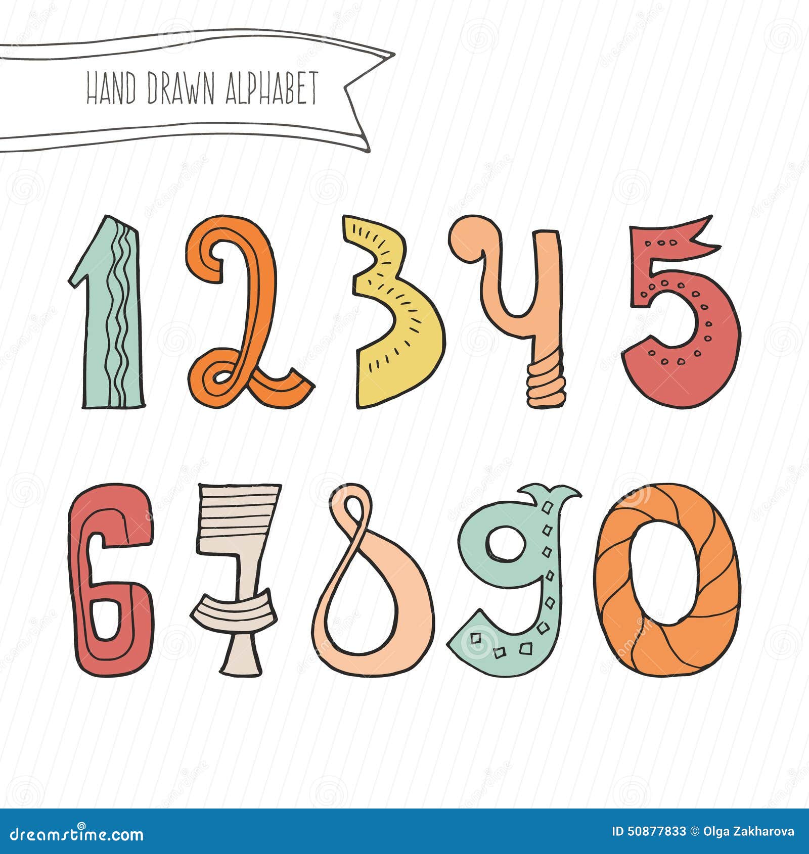Números do vetor ilustração do vetor. Ilustração de desenhado - 50877833