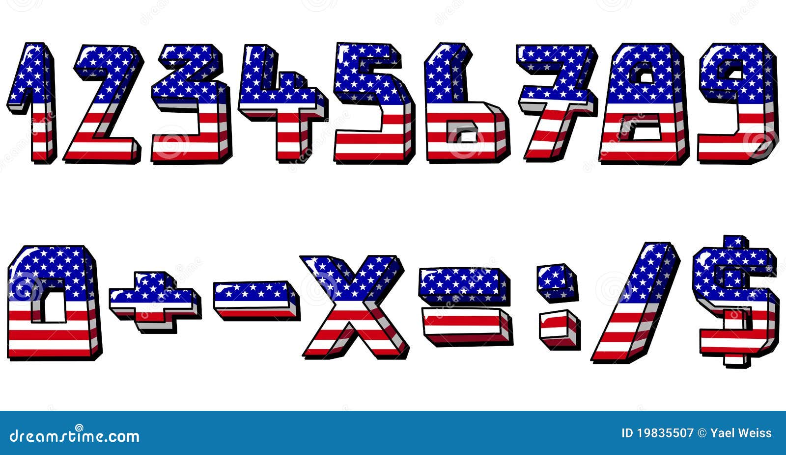 Números dos EUA ilustração do vetor. Ilustração de alfabeto - 19835507