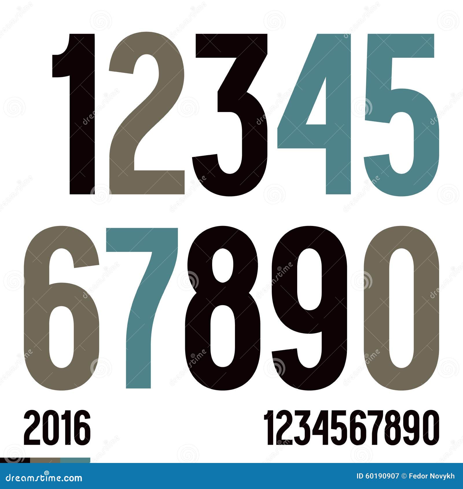 Números En Estilo Del Periódico Ilustración del Vector - Ilustración de ...