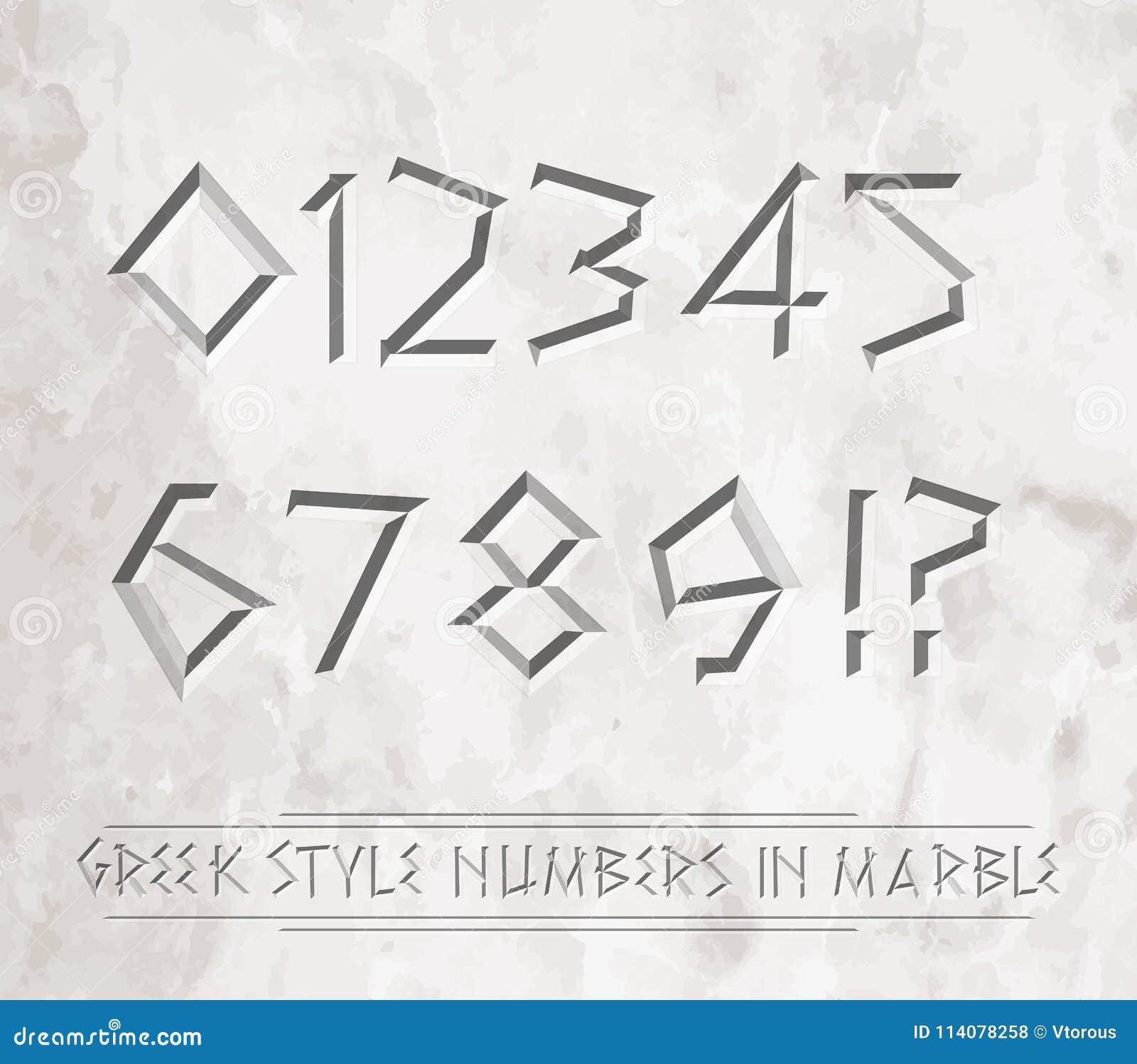 9921 números griegos ilustración del vector. Ilustración de cartel ...