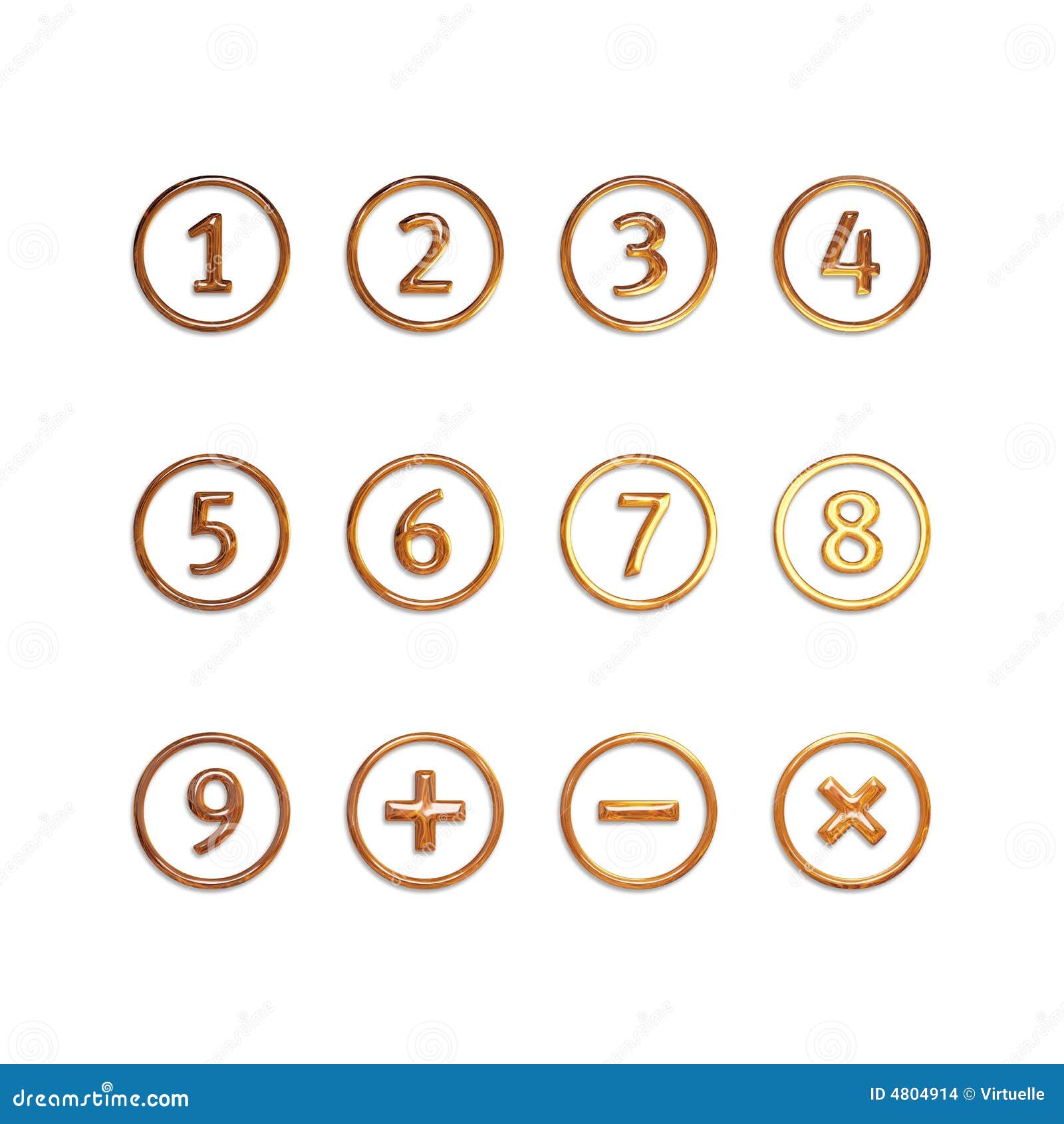 Números nos círculos ilustração stock. Ilustração de quatro - 4804914