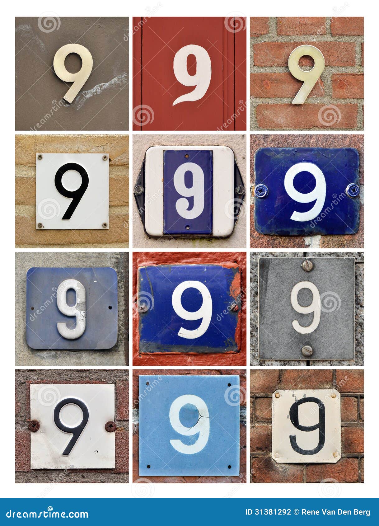 Números nueve foto de archivo. Imagen de objeto, mensaje - 31381292