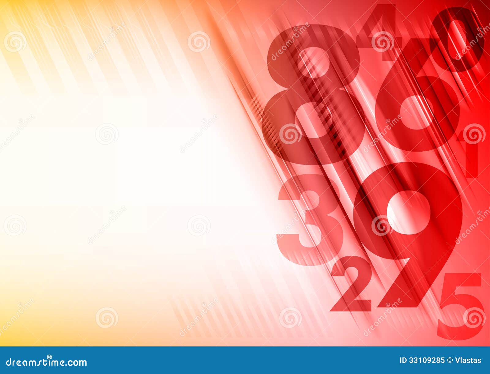 Números rojos ilustración del vector. Ilustración de gradiente - 33109285