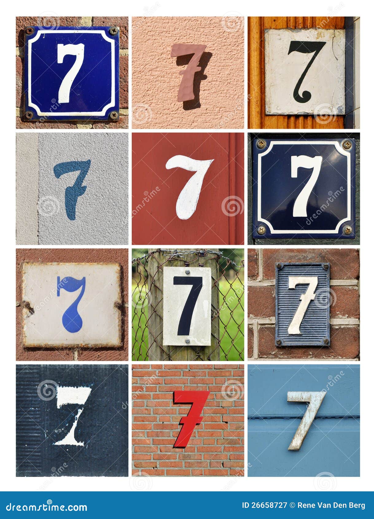 Números siete imagen de archivo. Imagen de séptimo, factorial - 26658727