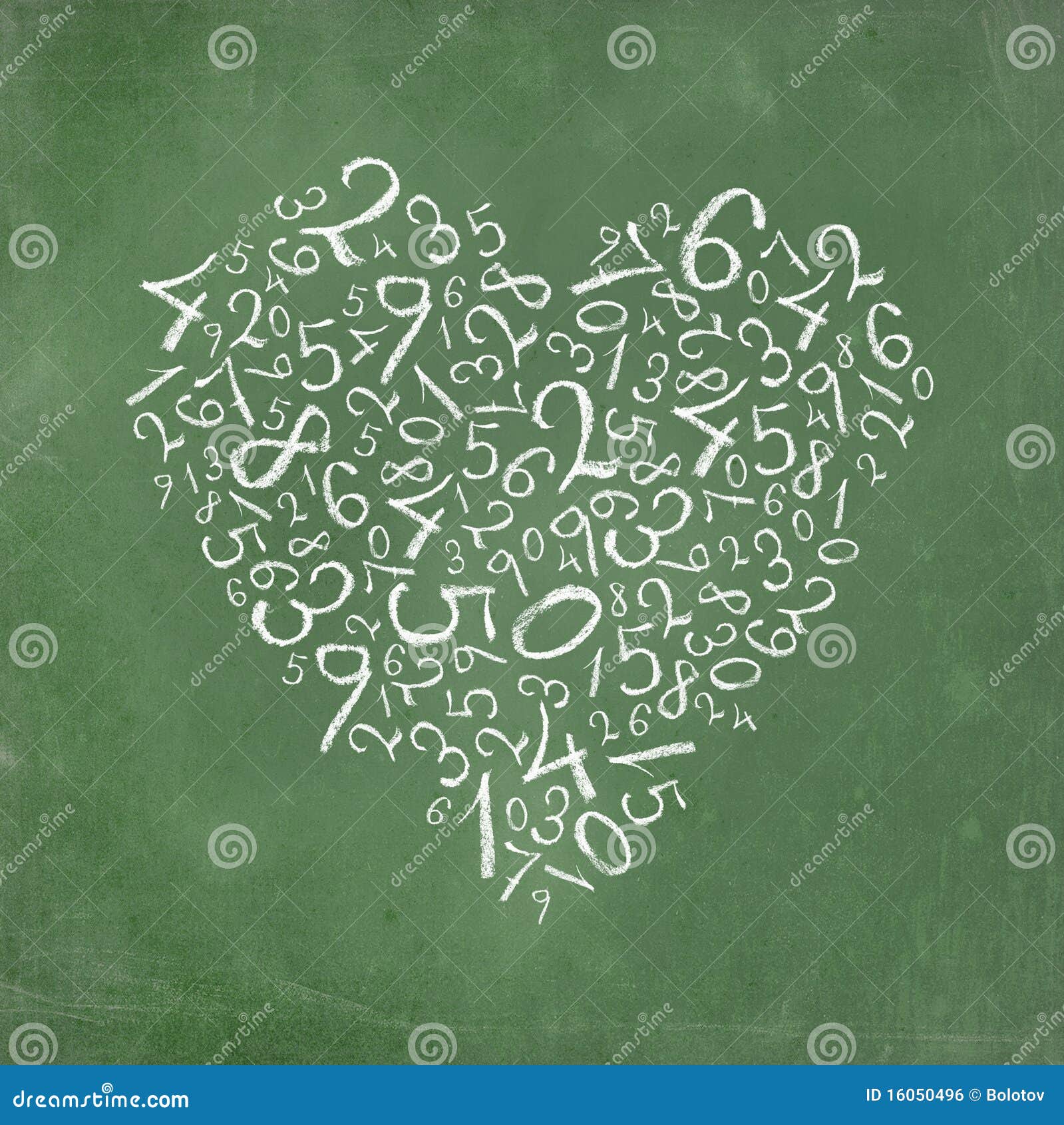 Números Simples En Forma De Corazón Stock de ilustración - Ilustración ...