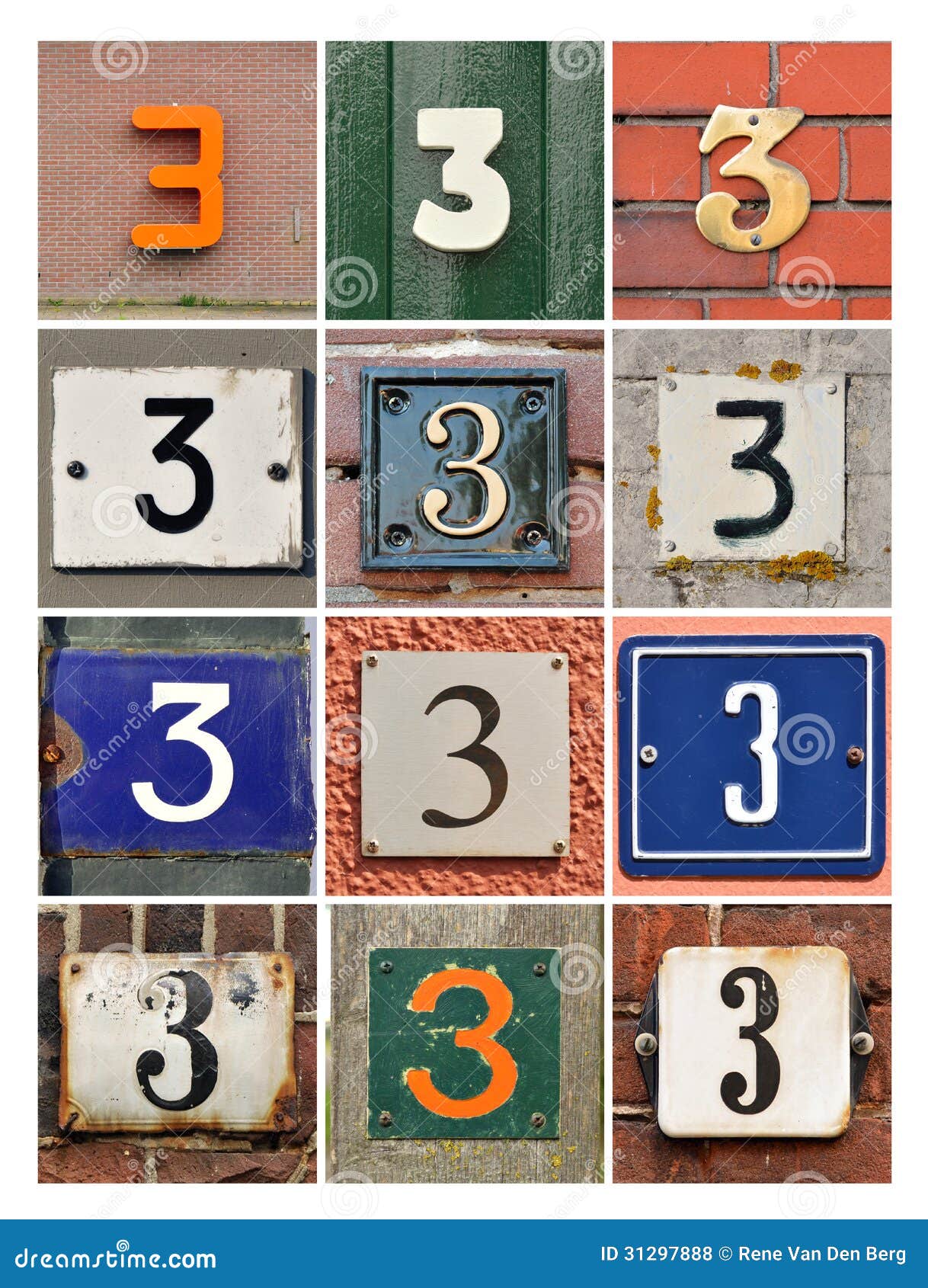 Números tres foto de archivo. Imagen de tercer, figura - 31297888