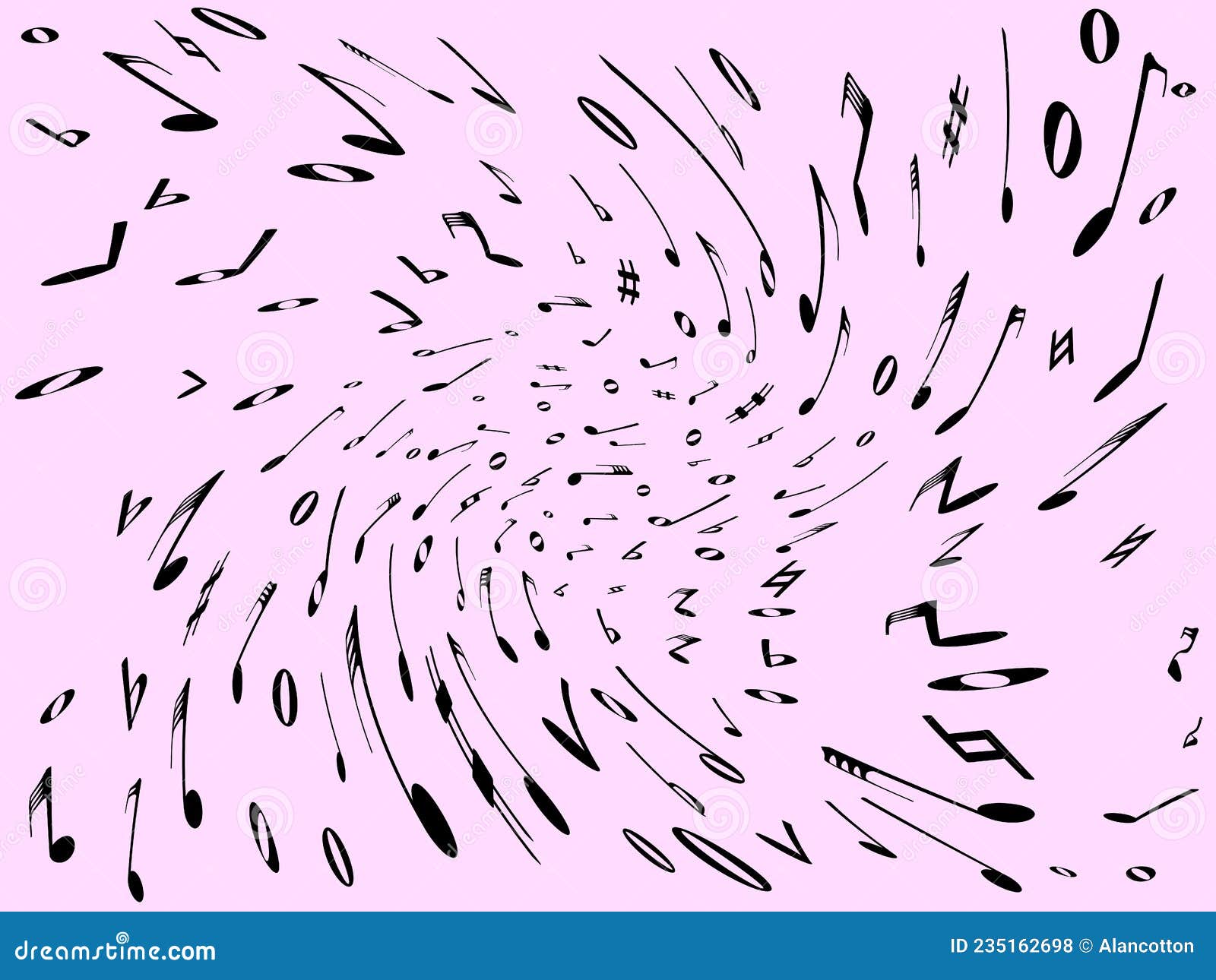 Abstract Musical Notes Vortex Stock Vector - Illustration of music ...