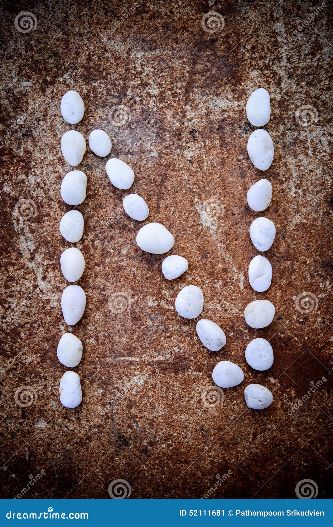 N Alphabet Made Form White Stone Stock Image - Image of alphabet ...