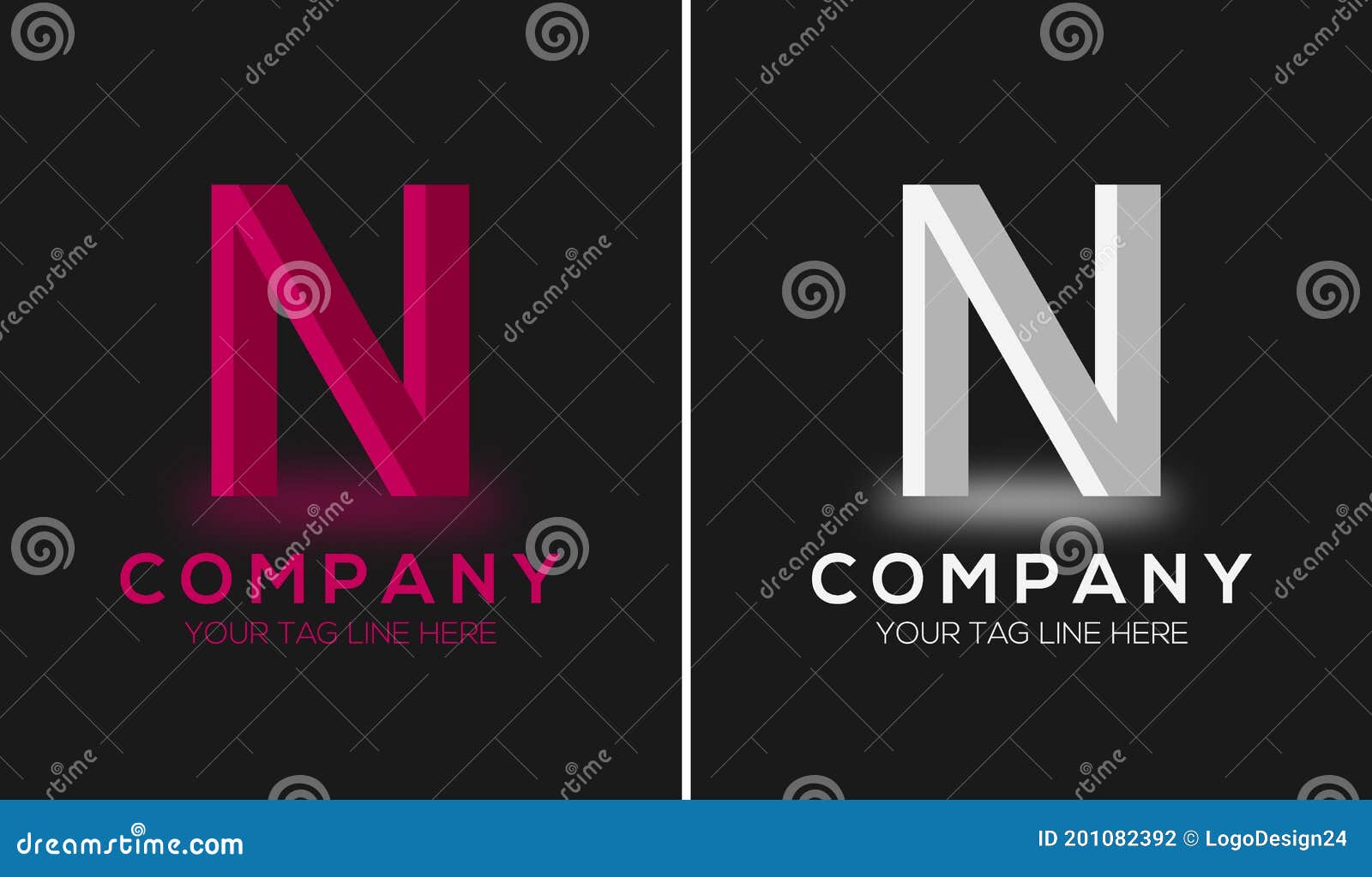 N Alphabet Modern Logo Design Concept Stock Vector - Illustration of ...