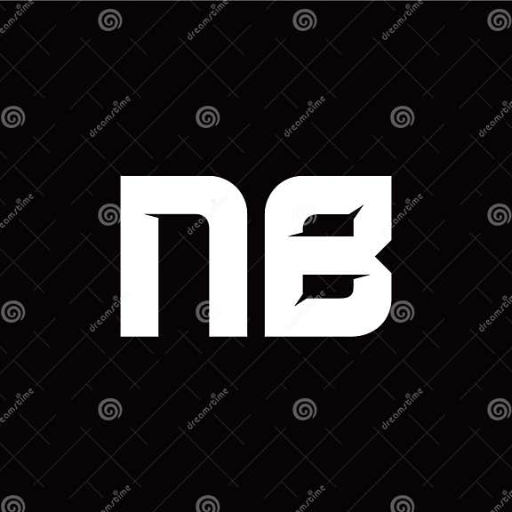 N B Letter Monogram Style Initial Logo Template Stock Illustration ...