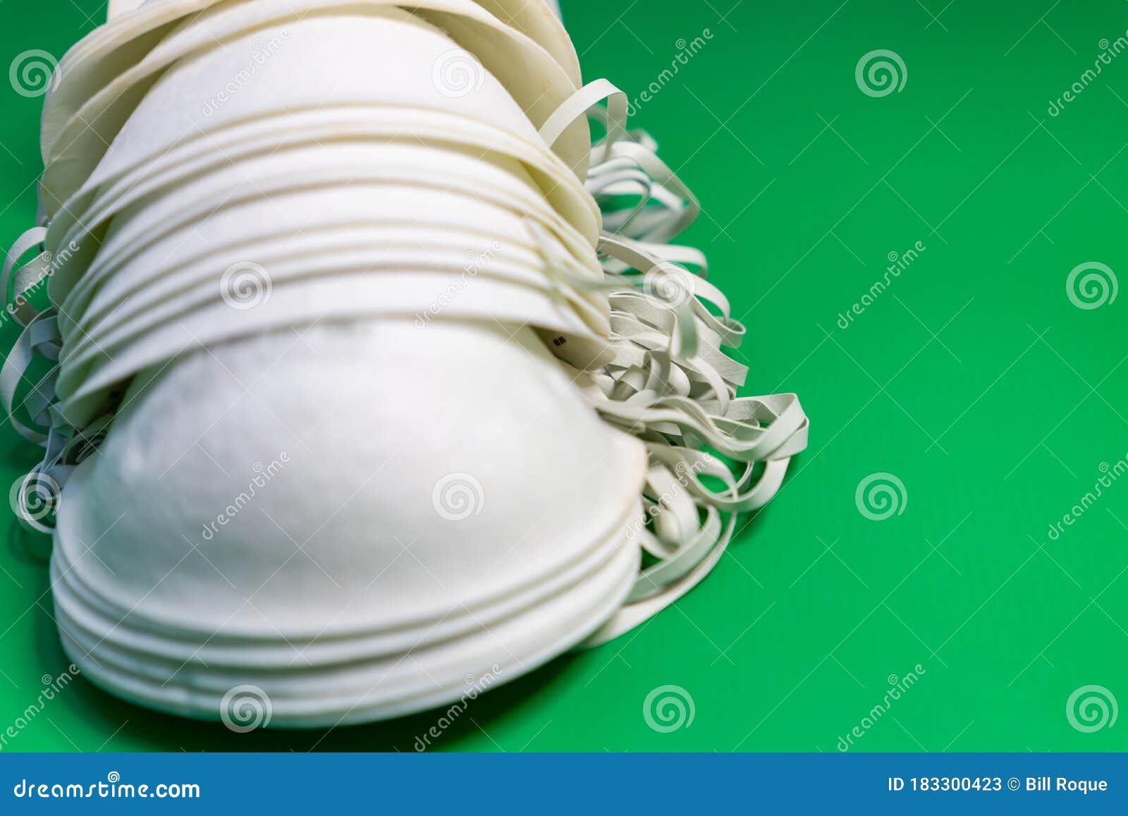 N95 Face Masks on a Green Background. Multiple Stocks of N95 Face Masks ...