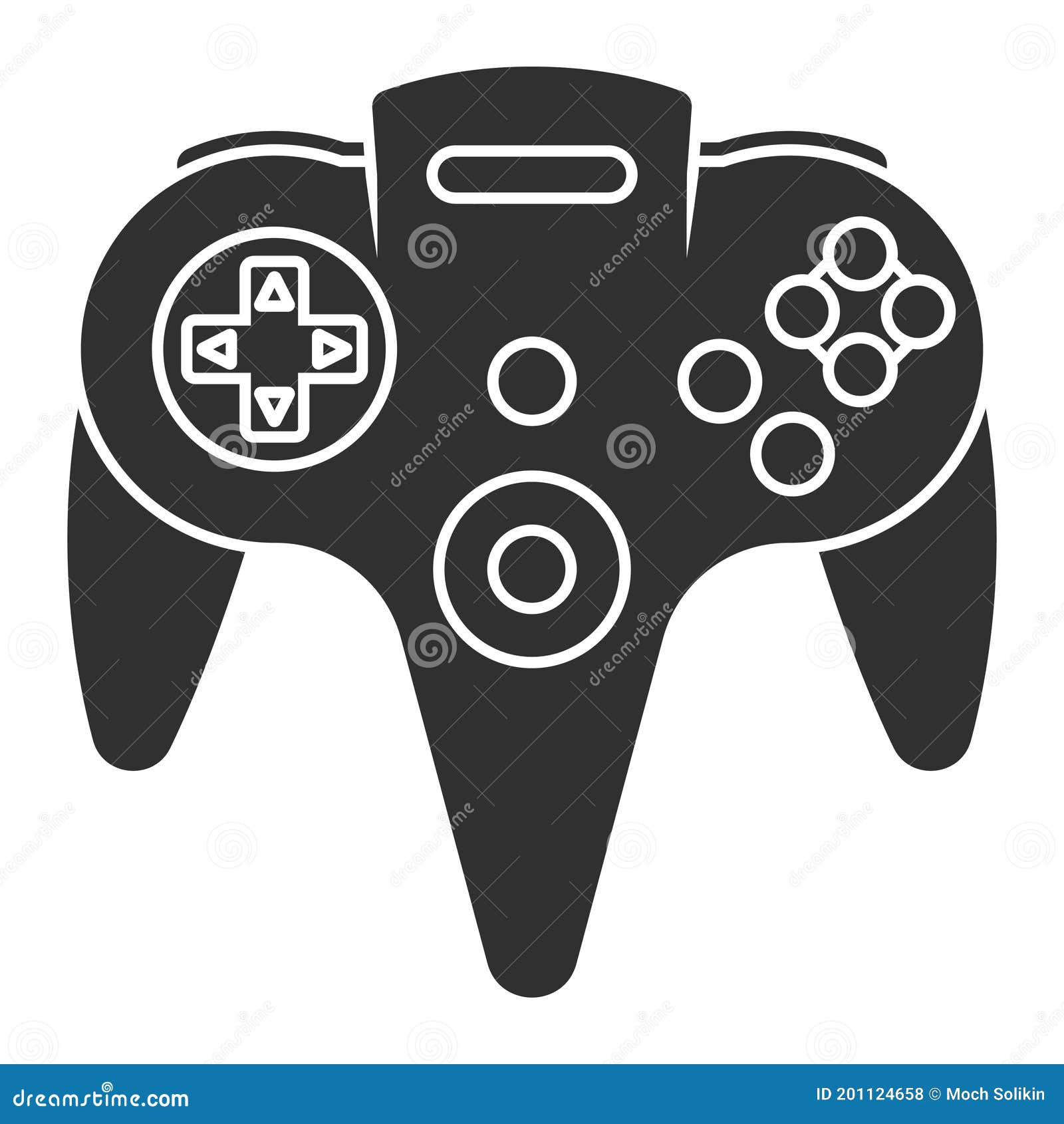 N64 Or Gamecube Video Game Controller Line Art Icon For Apps Or Website ...