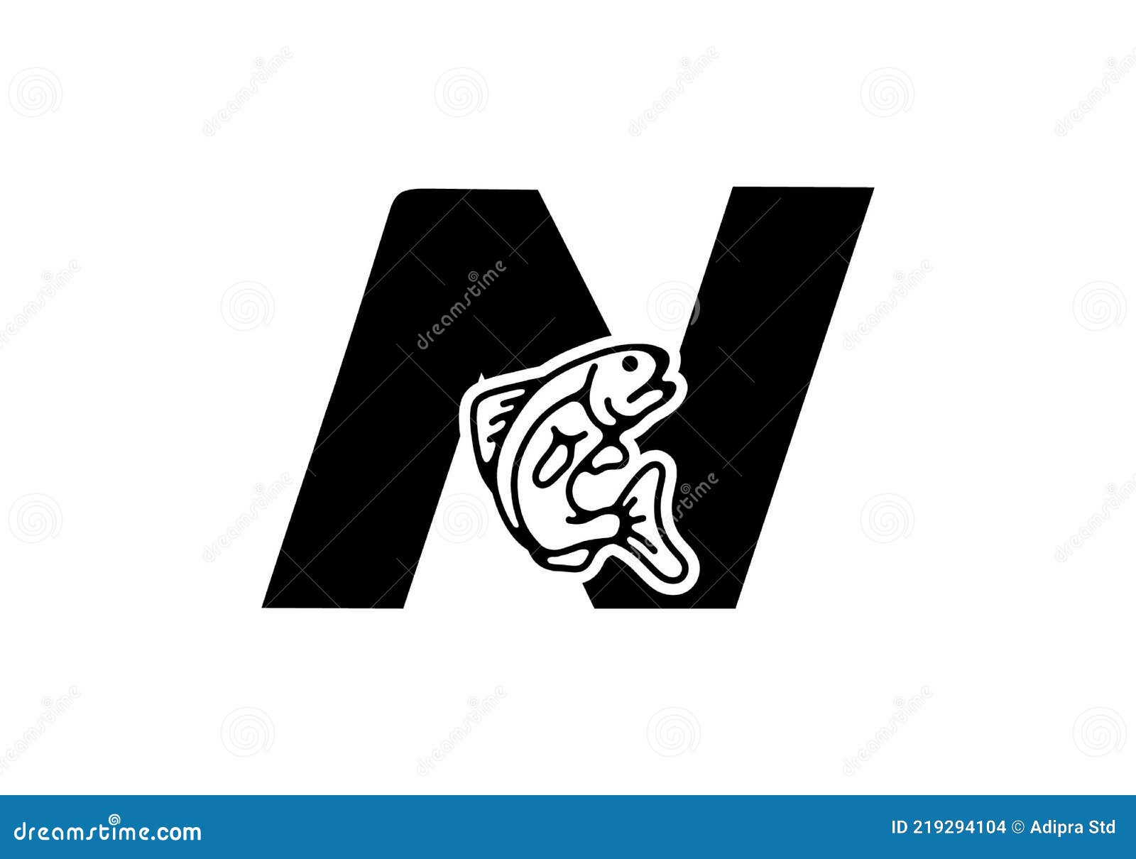 Letter B Fish Vector Illustration | CartoonDealer.com #191088812