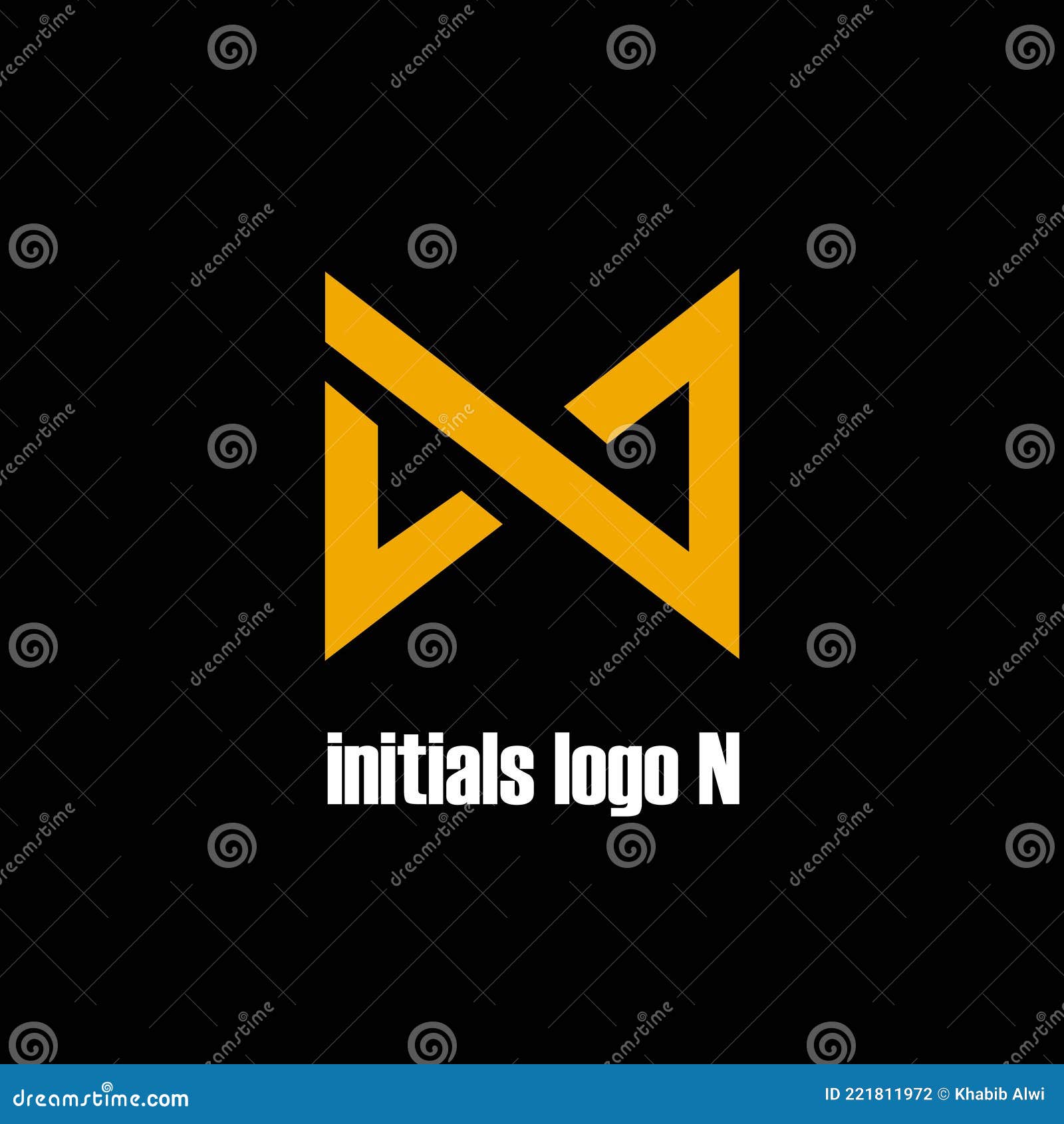 N initial logo stock vector. Illustration of concept - 221811972