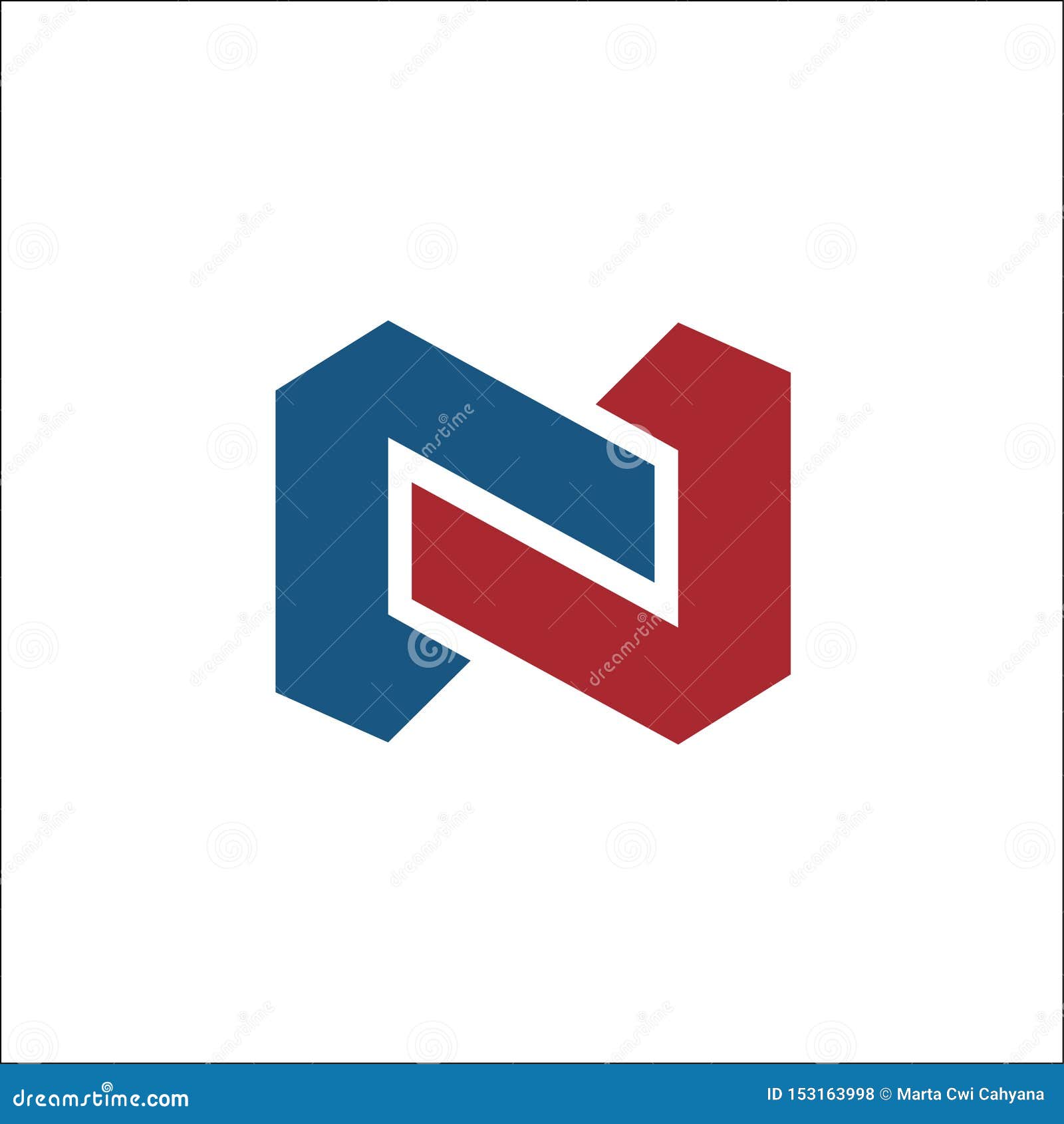 N Initial Logo Vector Abstract Template Stock Vector - Illustration of ...