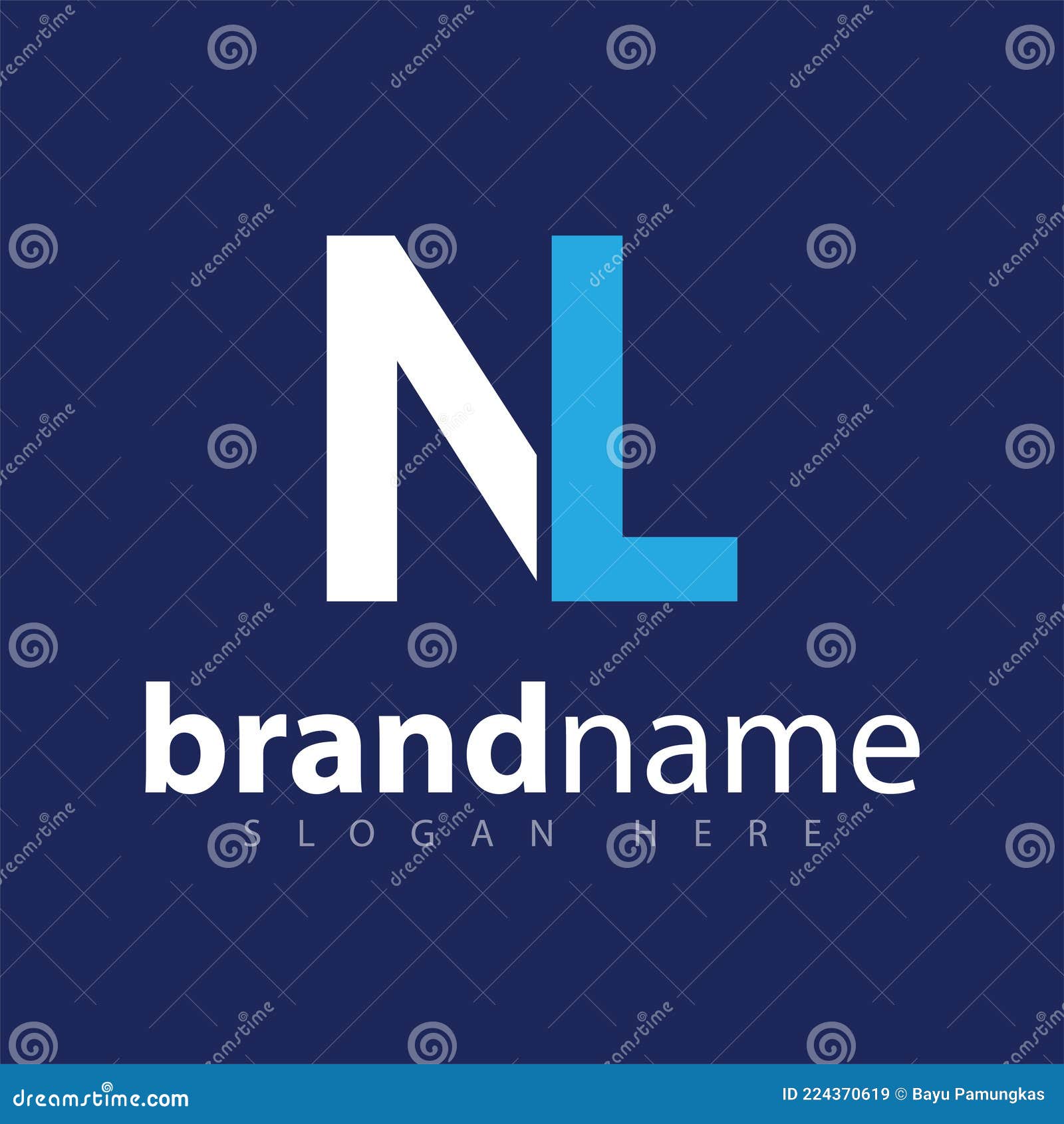 N L Initial Letter Logo Vector Stock Vector - Illustration of logotype ...