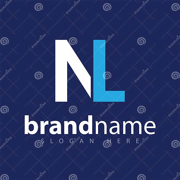 N L Initial Letter Logo Vector Stock Vector - Illustration of logotype ...