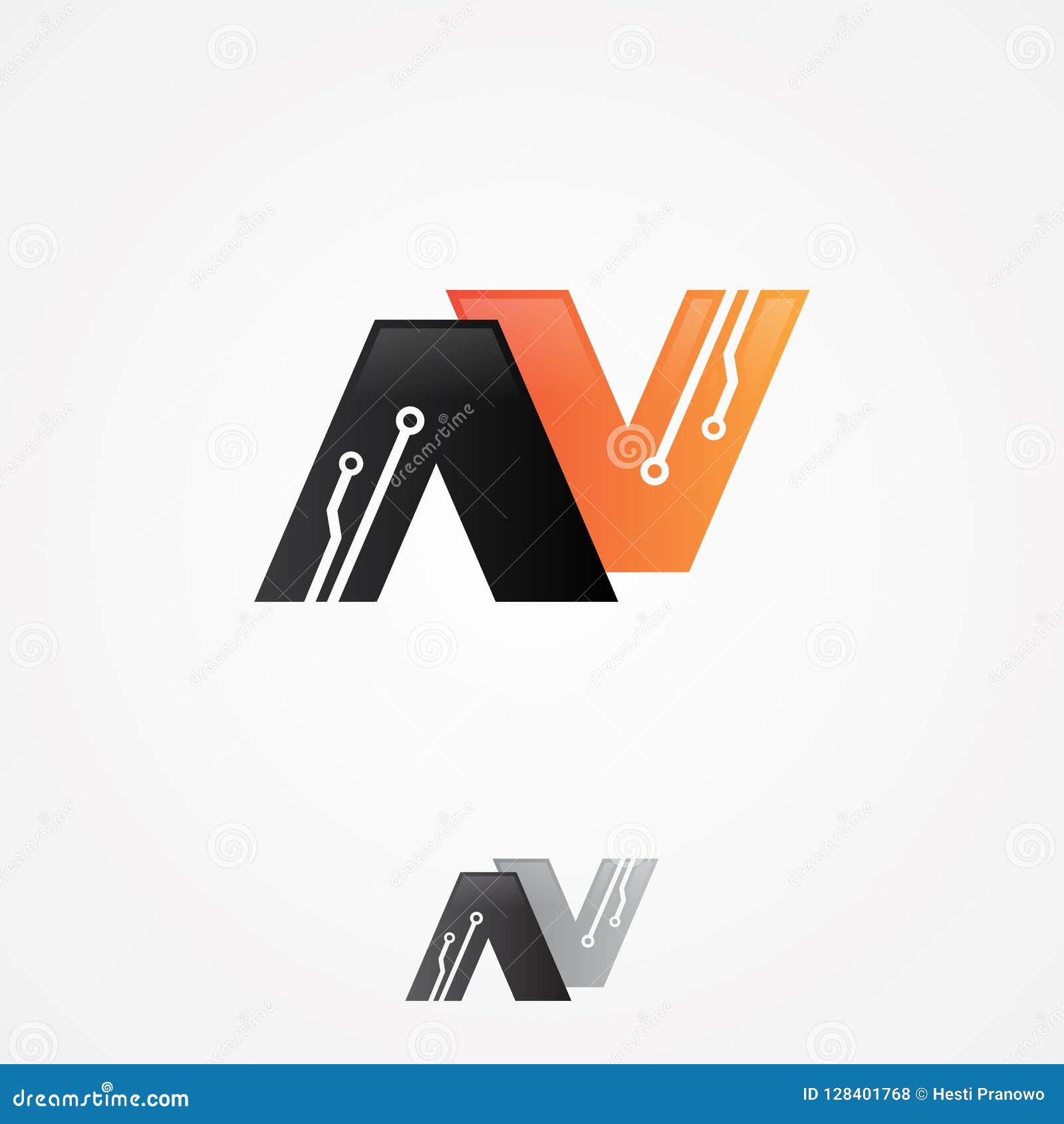N Letter Design Vector Template with Flat Graphic for Business ...
