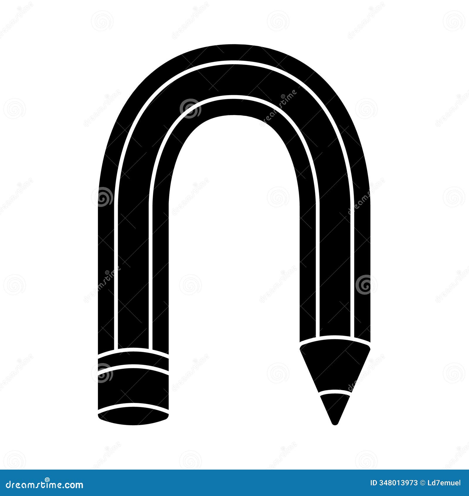 N Letter Pencil Letter Font. Stock Illustration - Illustration of ...