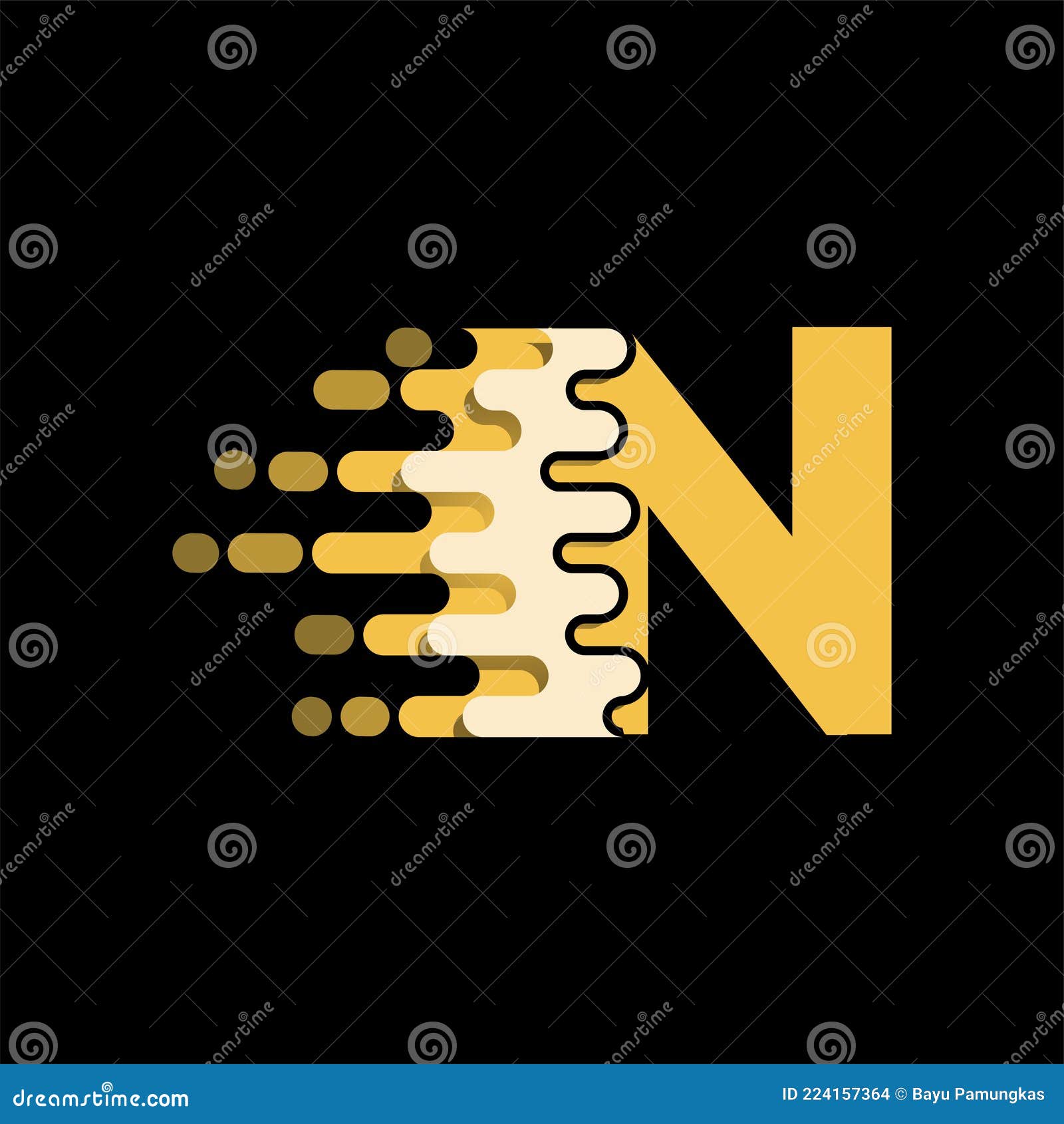 N Letter Pixel Icon Vector Logo Element. Letter Speed Logo Template ...