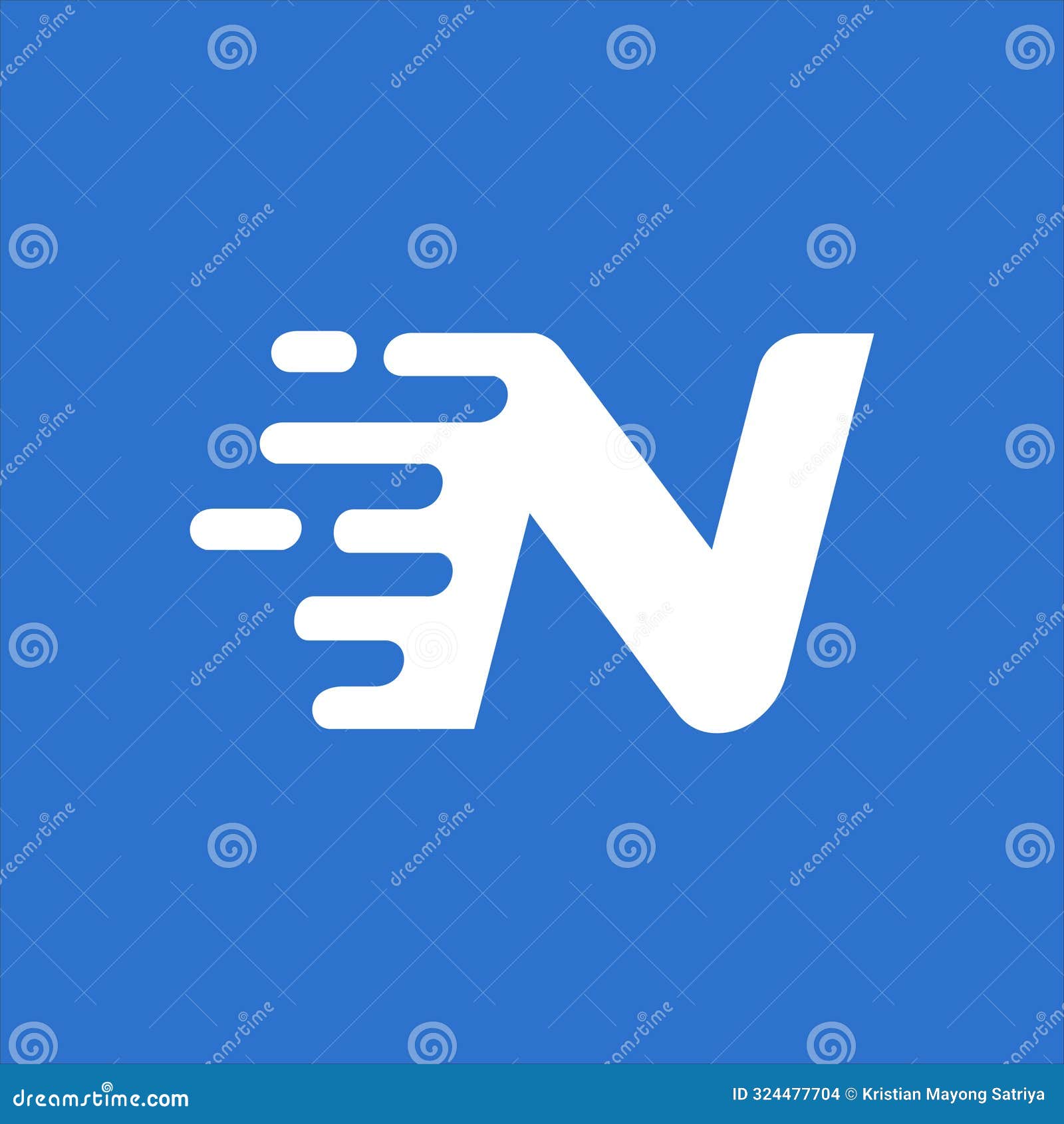 N Letter Pixel Motion Logo Design Template Stock Vector - Illustration ...