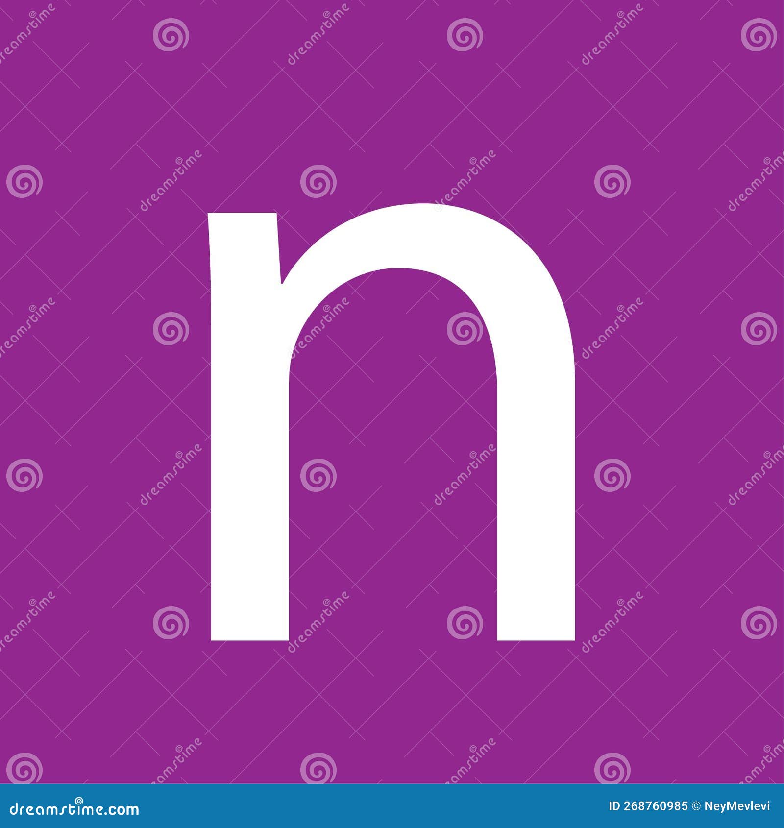 N Letter on Purple Background Stock Illustration - Illustration of logo ...