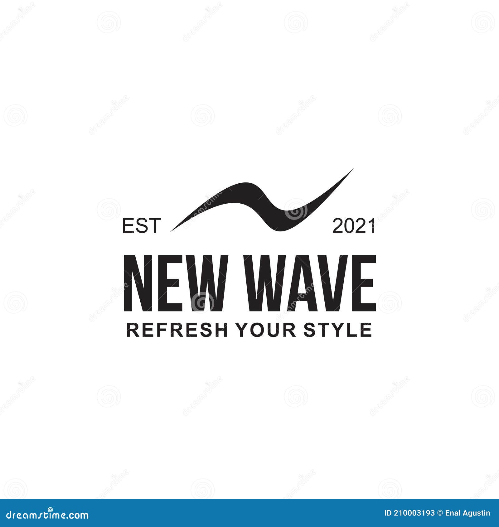 N Letter Wave Logo Design Template Stock Vector - Illustration of ...