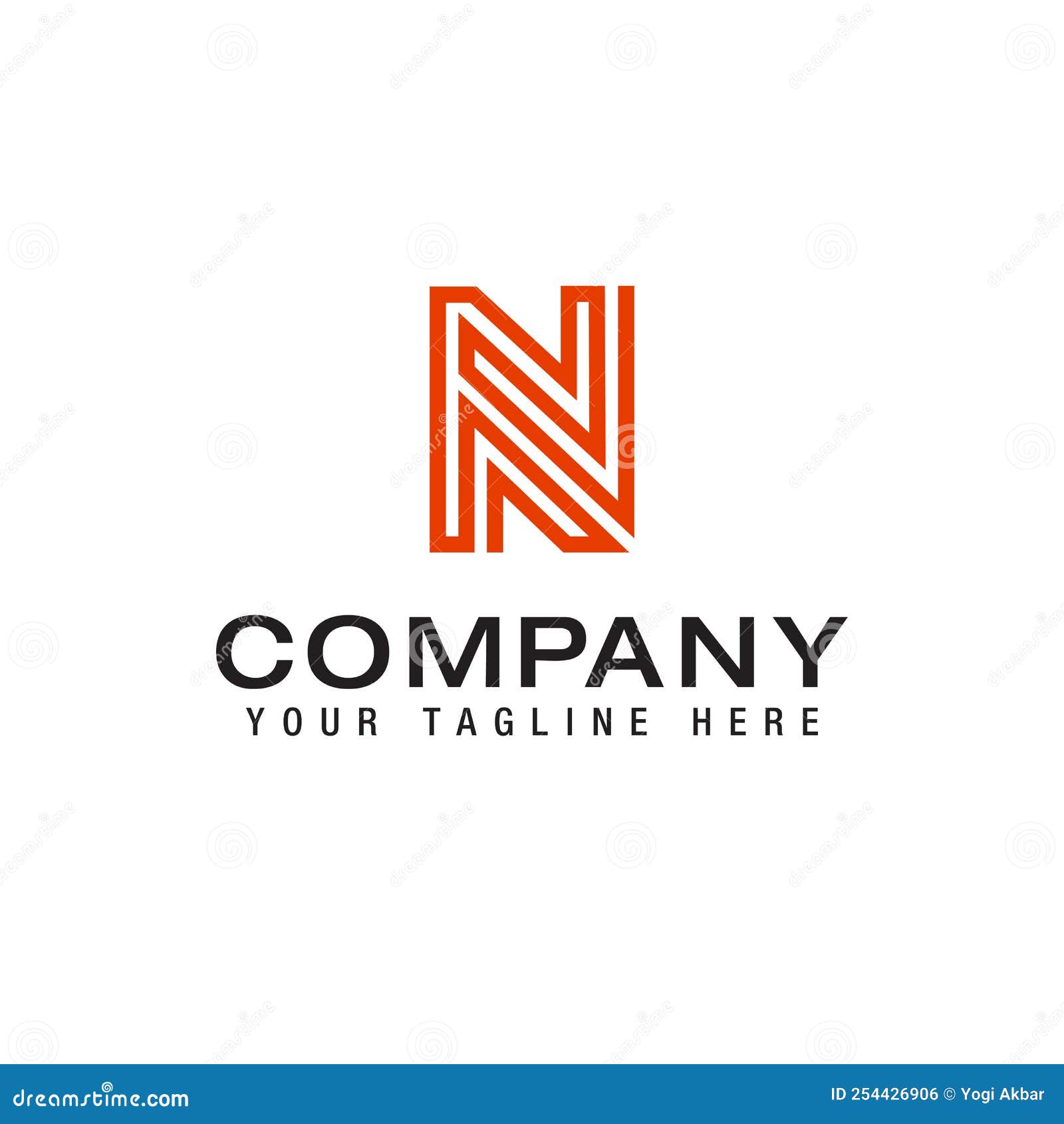 N Logo Design Geometry Line Symbol Flat Logo Design Stock Vector ...