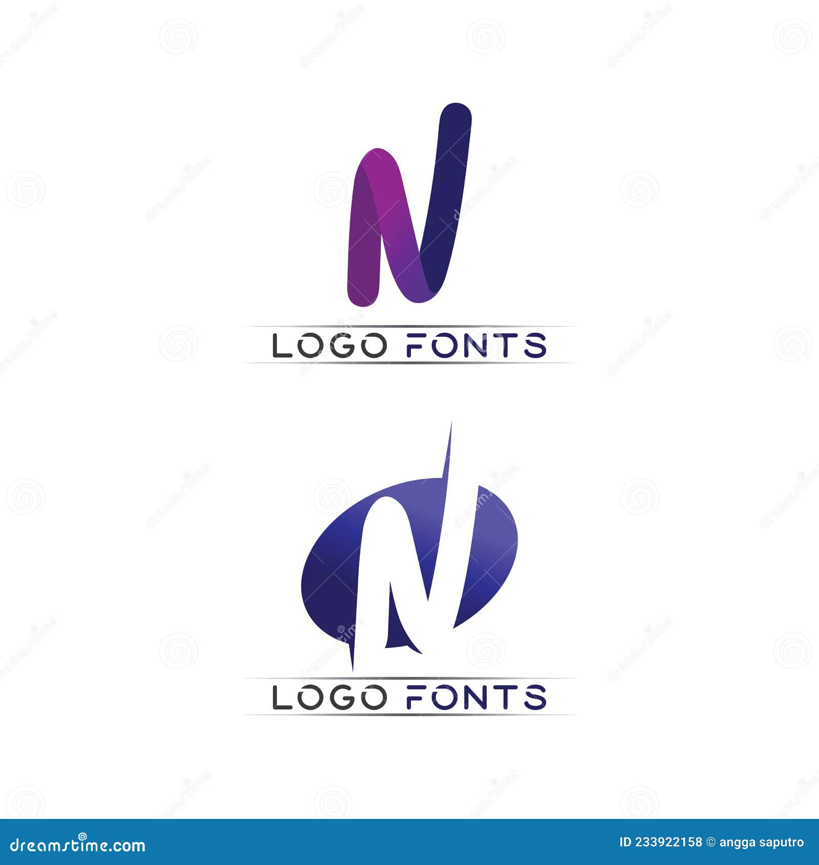 N Logo Font Company Logo Business and Letter Initial N Design Vector ...