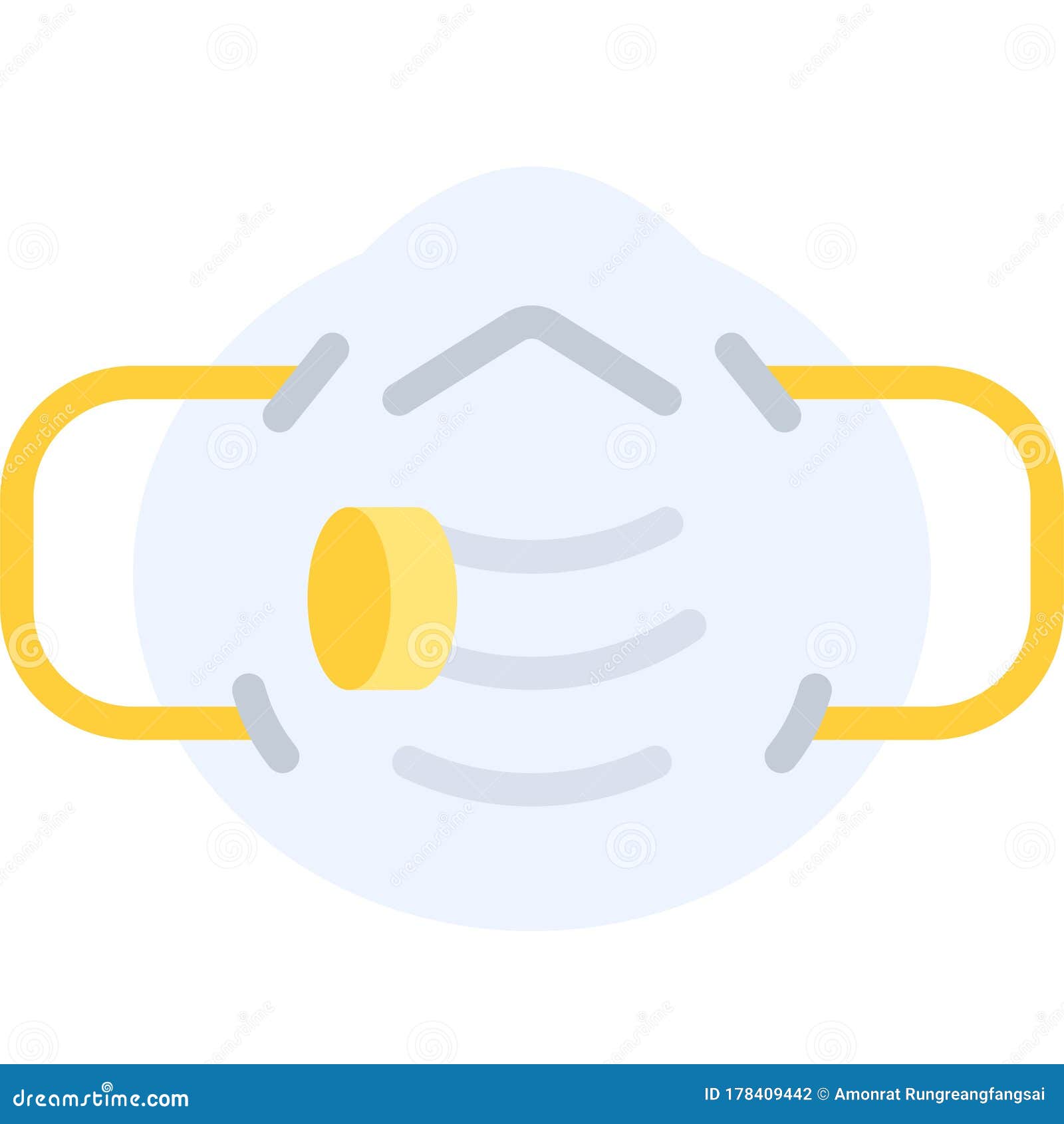 N95 Mask Vector Illustration, Flat Style Icon Stock Vector ...